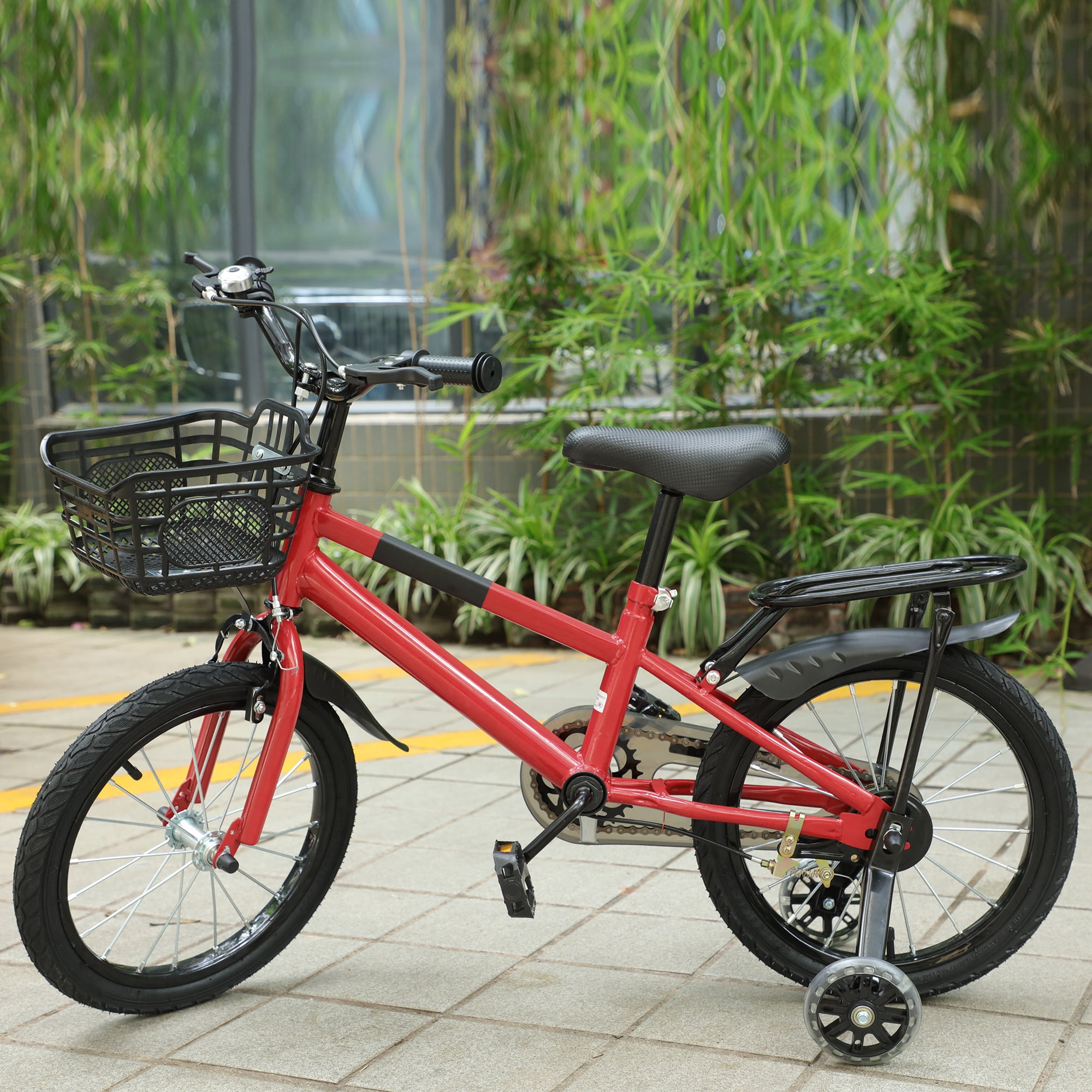 Kids Bike Toddlers Bicycle Beginners Boys Girls Ages 3+ Years White Red ...