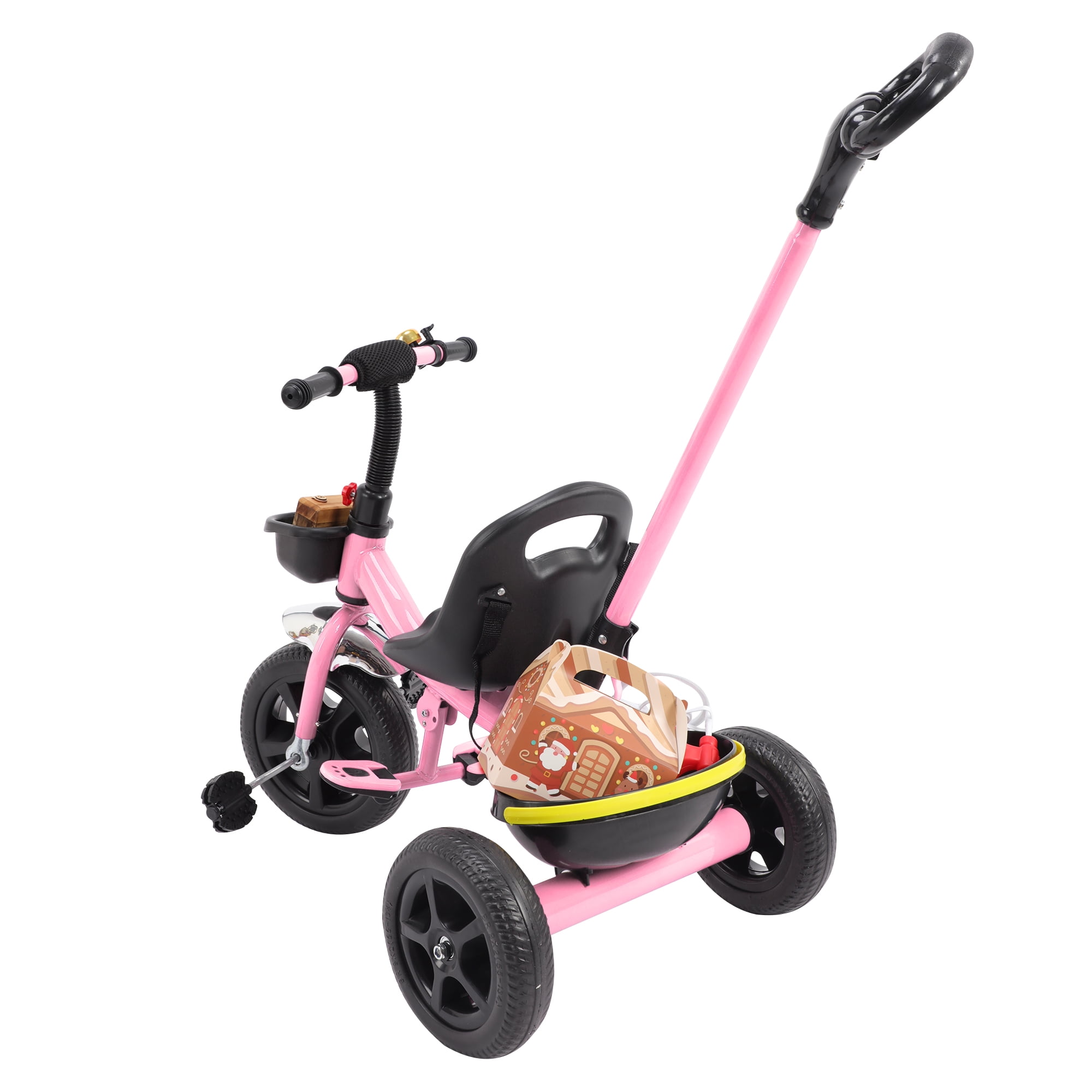 Kids Bike with Push Handle for Kids, 2 in 1 Push Bike with Training ...
