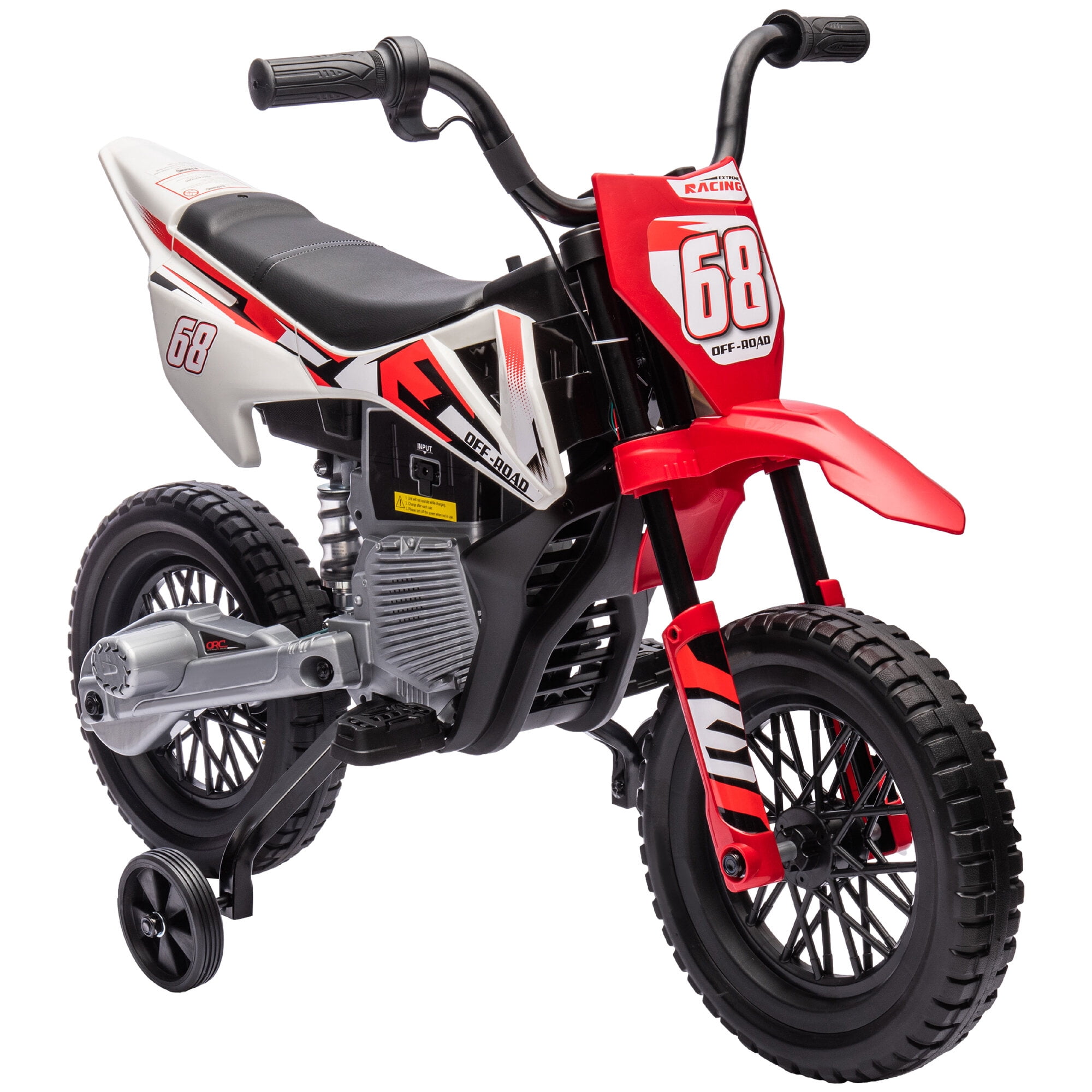Kids Bikes Qaba Kids Dirt Bike with Twist Grip Throttle, 12V Electric ...