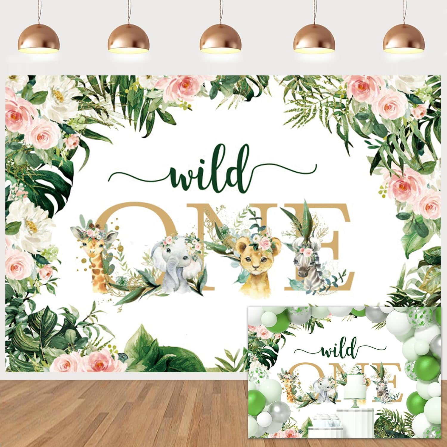 Kids Birthday Backdrop Wild One Year Old Photography Background ...