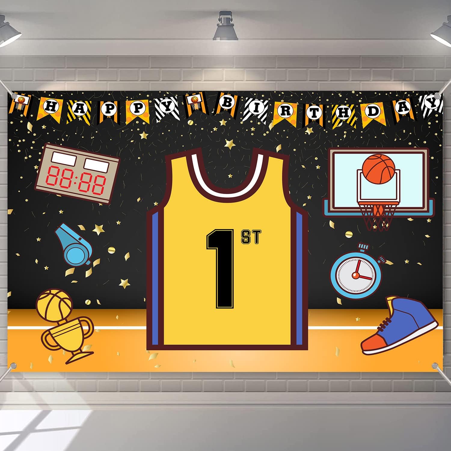 Kids Birthday Party Backdrop Happy 1st Photography Background ...