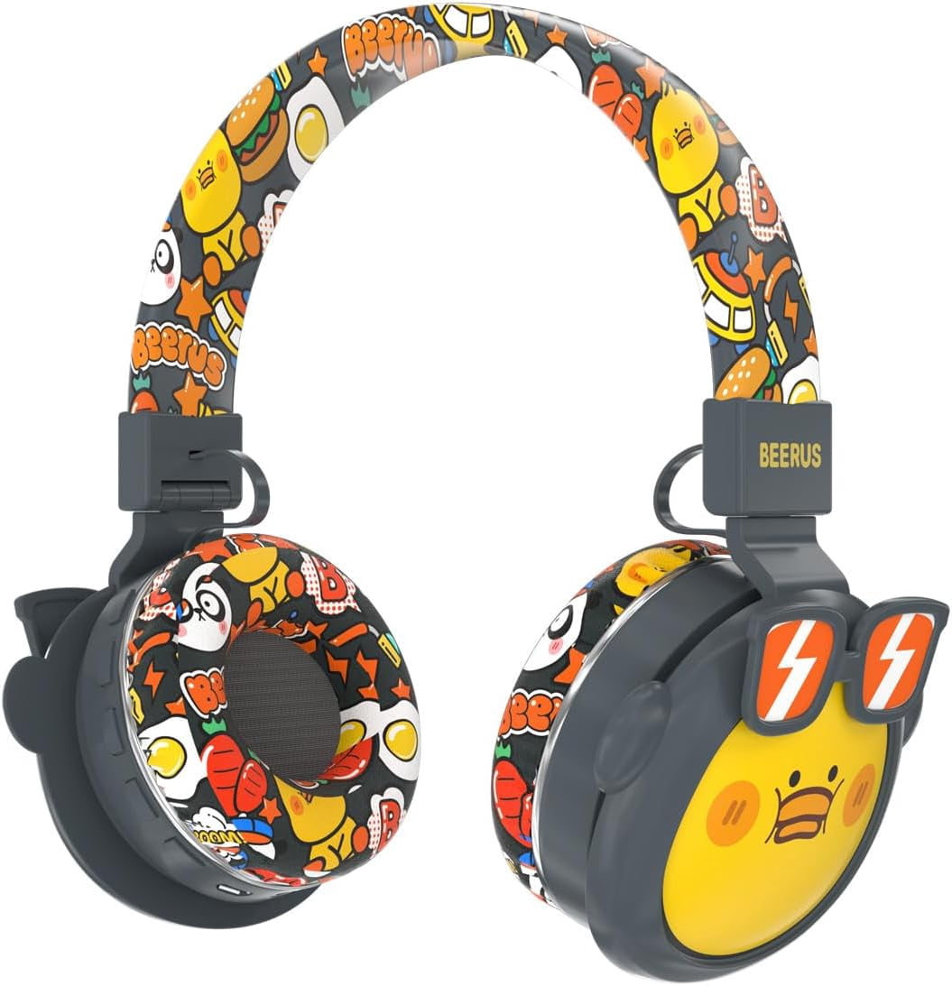 Kids Bluetooth Headphones, 85dB Volume Limit, Ultra-Soft Over-Ear ...