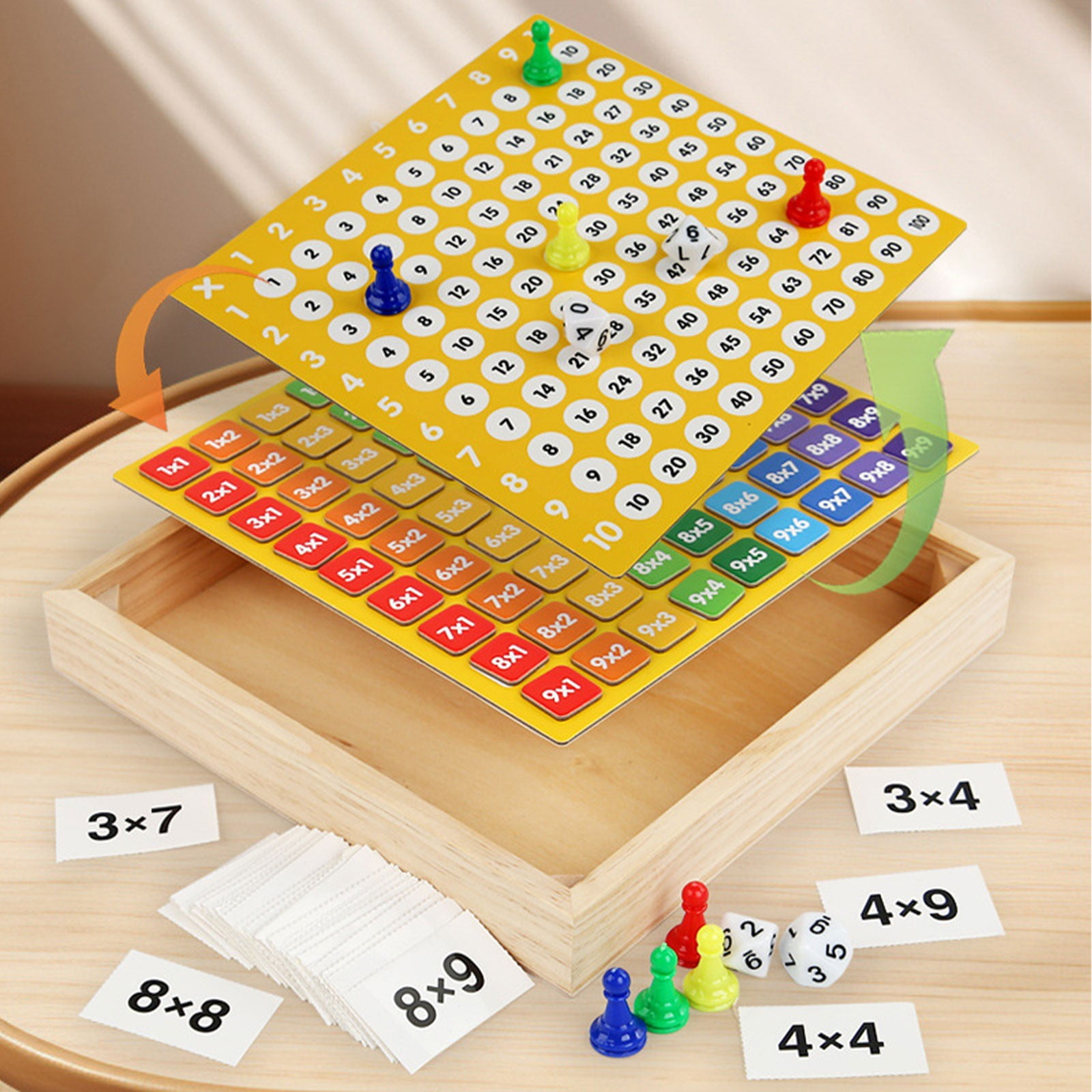 Kids Board Game,2-In-1 Magnetic Multiplication Chessboard Family Board Games For Kids And Adults ...