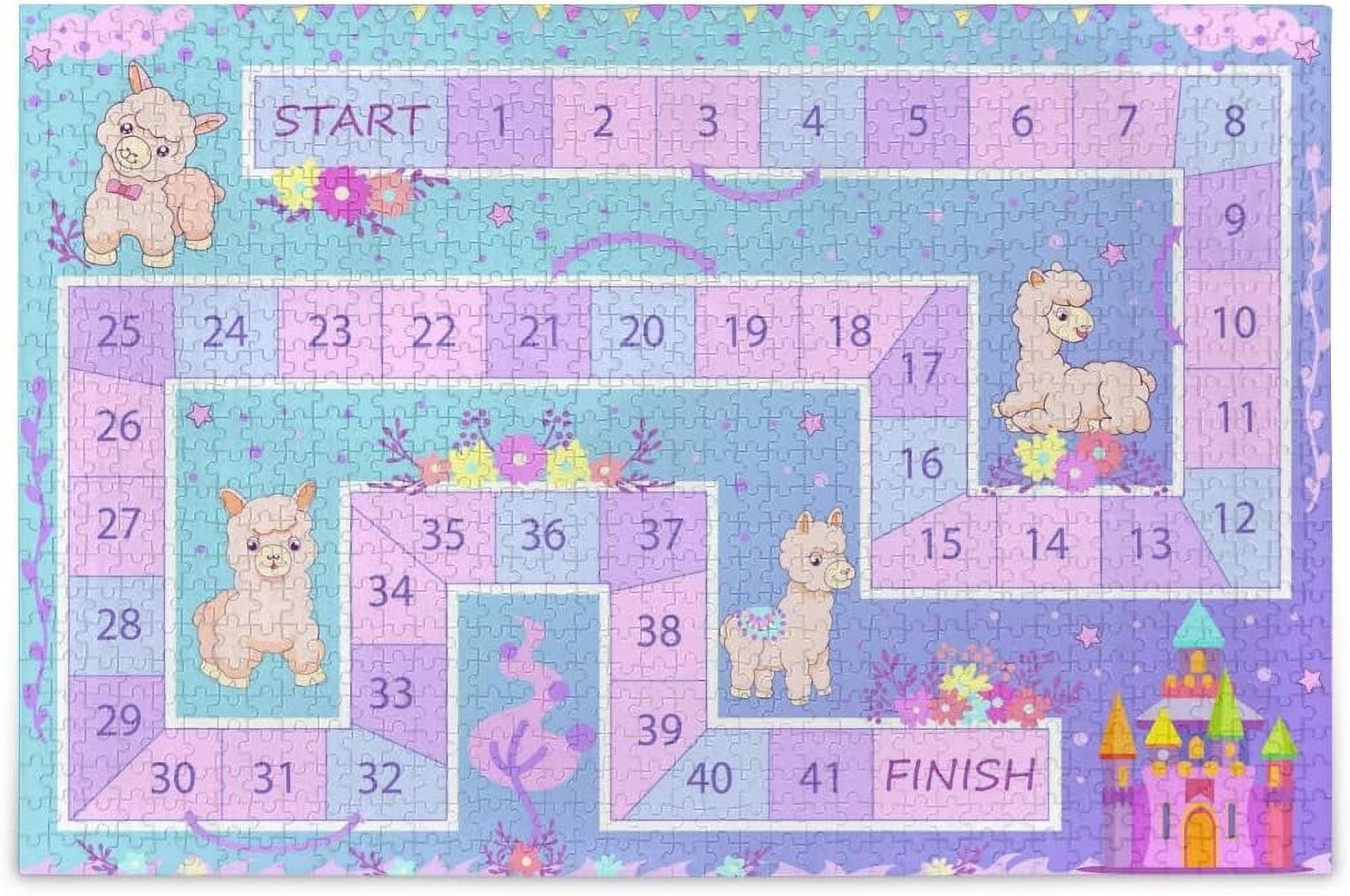 Kids Board Game with Cute Llamas Jigsaw Puzzles for Adults 1000 Pieces ...