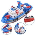 Kids Boat Toy Light Water Spraying Marine Fireboat Model Education Toy ...