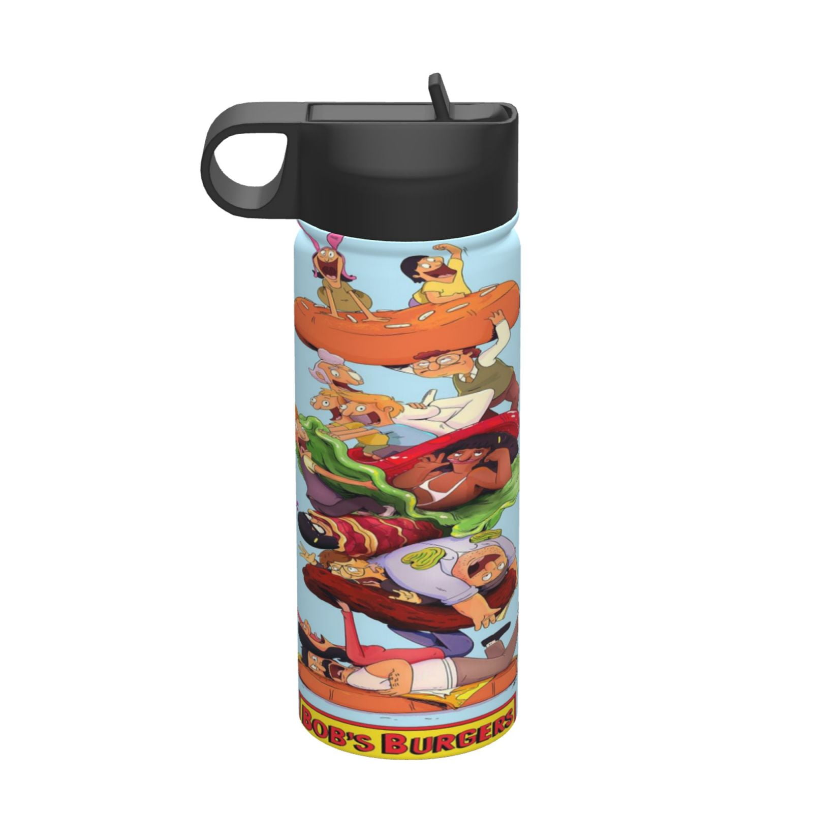 Kids Bob'S Burgers (11) Water Bottle Vacuum Insulated Stainless Steel Thermos Bottle With Straw ...