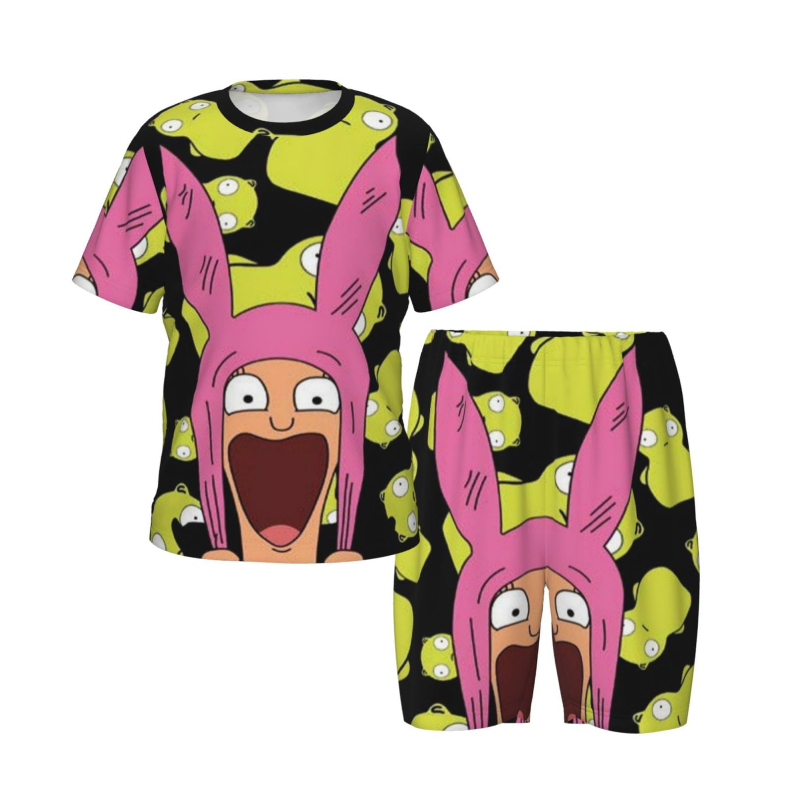 Kids Bob's Burgers Louise Pajama Set Kids Cartoon Tee Shirt And Short ...