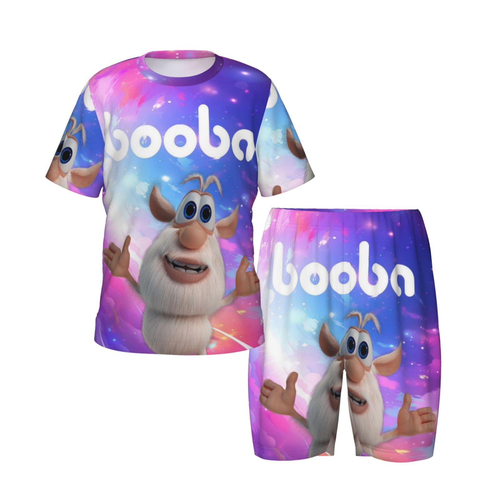 Kids Boo-Ba Pajamas Set Cartoon Shirts And Short Set Summer Pajama ...