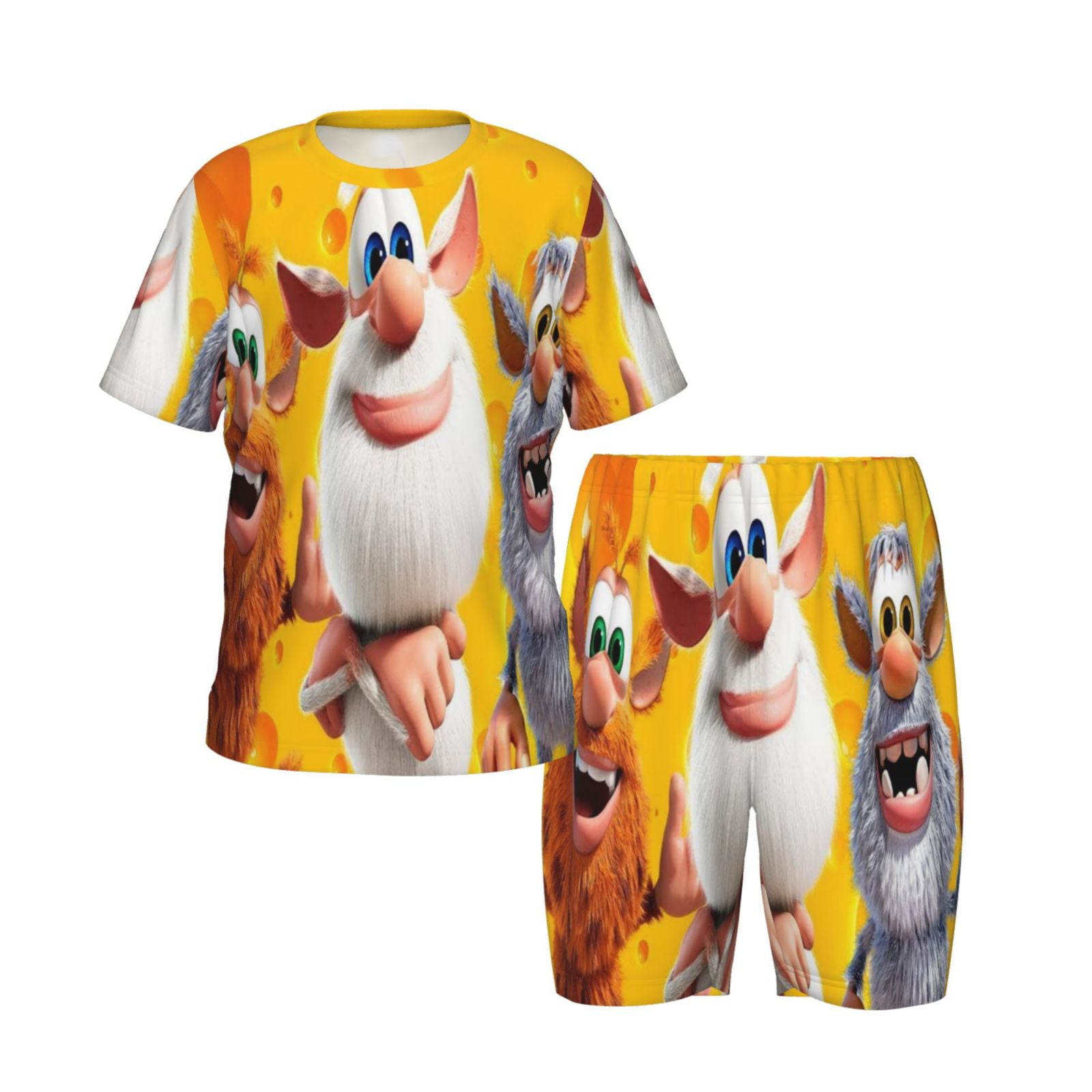 Kids Boo-Ba Pajamas Set Cartoon Shirts And Short Set Summer Pajama ...