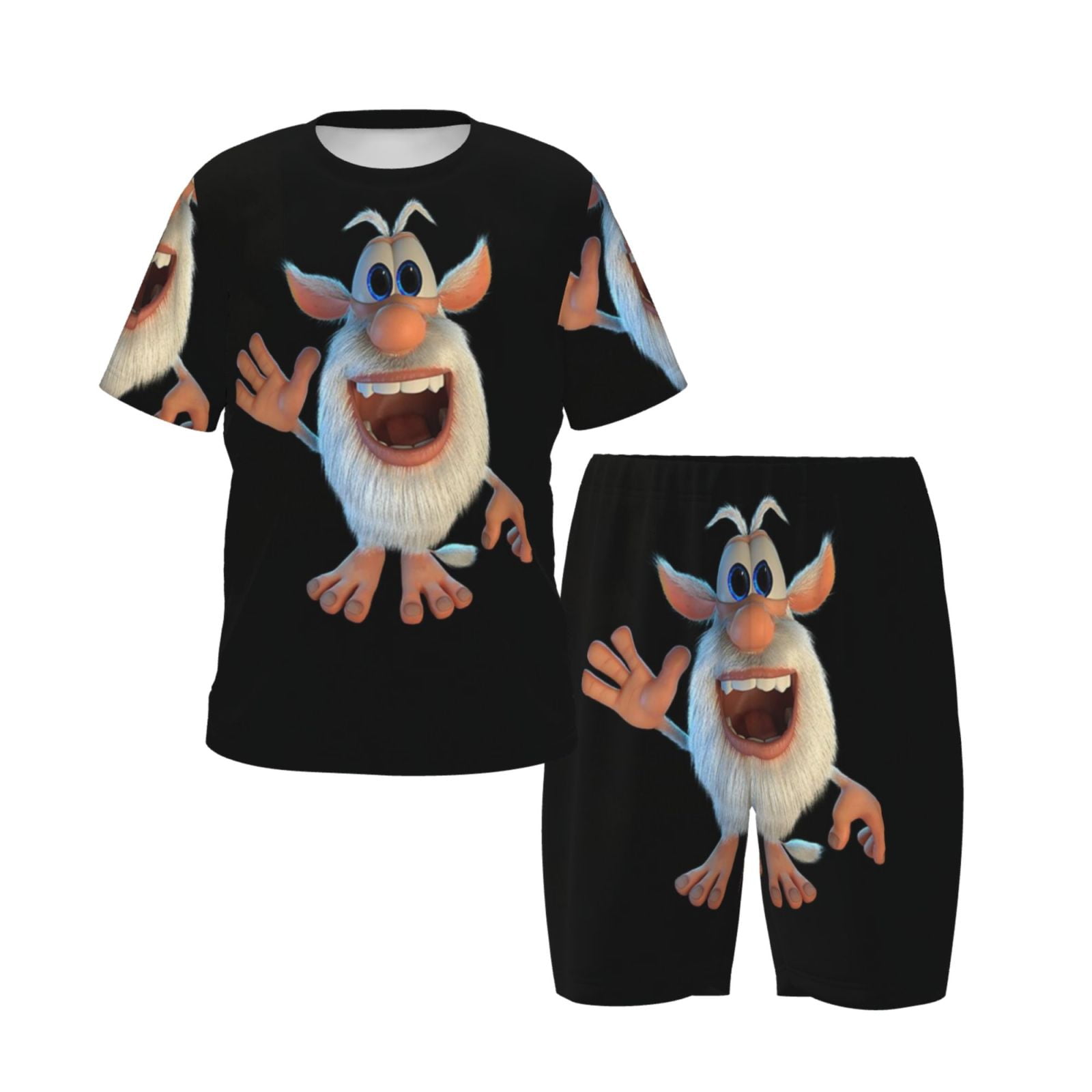 Kids Boo-Ba Pajamas Set Cartoon Shirts And Short Set Summer Pajama ...