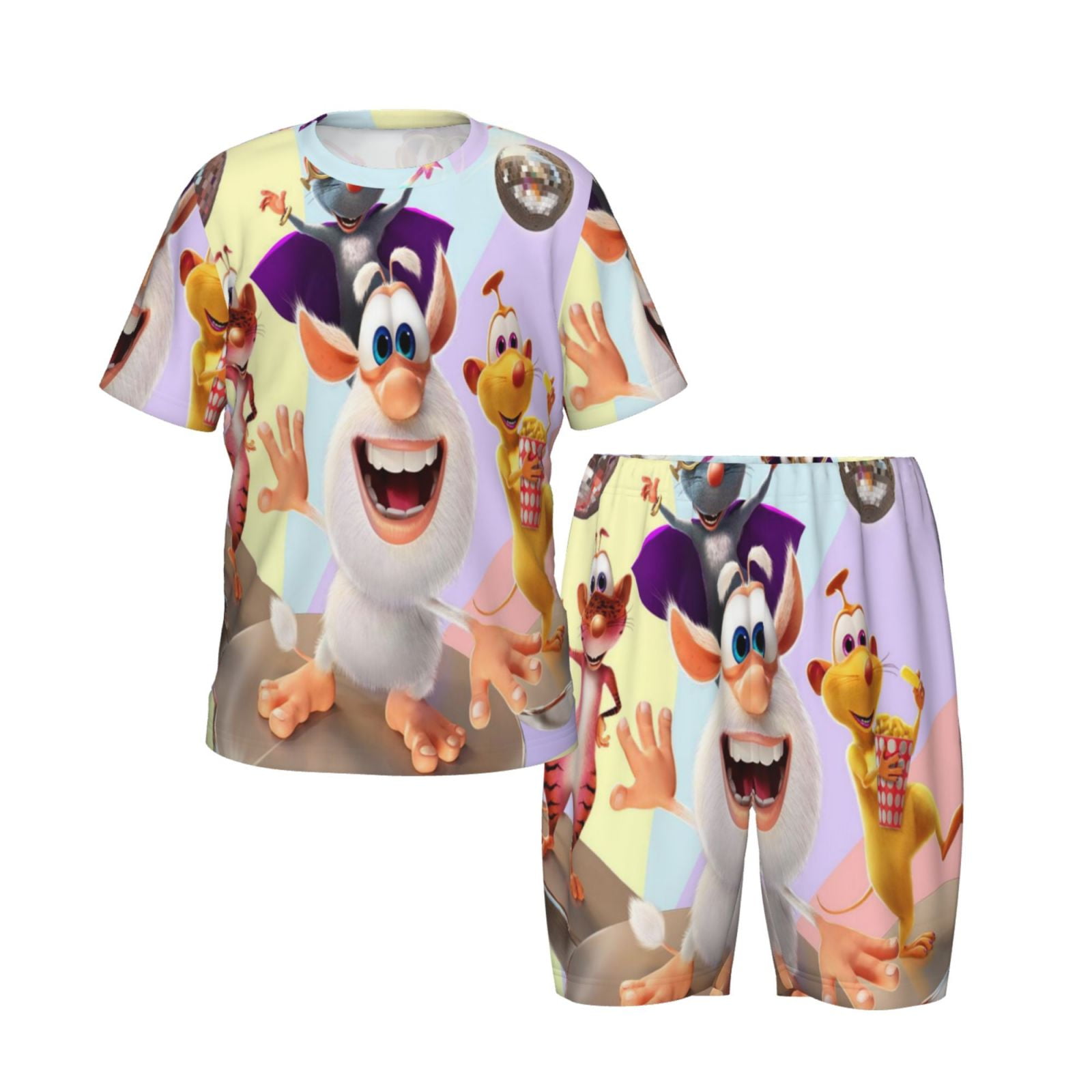 Kids Boo-Ba Pajamas Set Cartoon Shirts And Short Set Summer Pajama ...