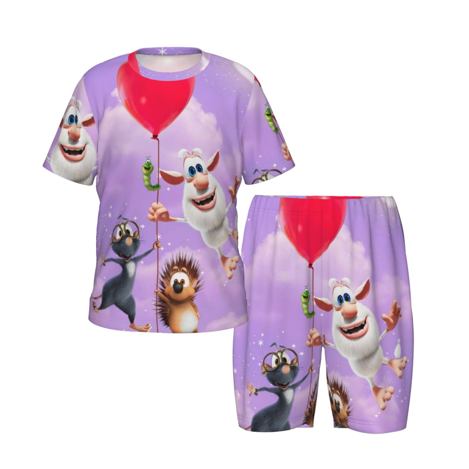 Kids Boo-Ba Pajamas Set Cartoon Shirts And Short Set Summer Pajama ...