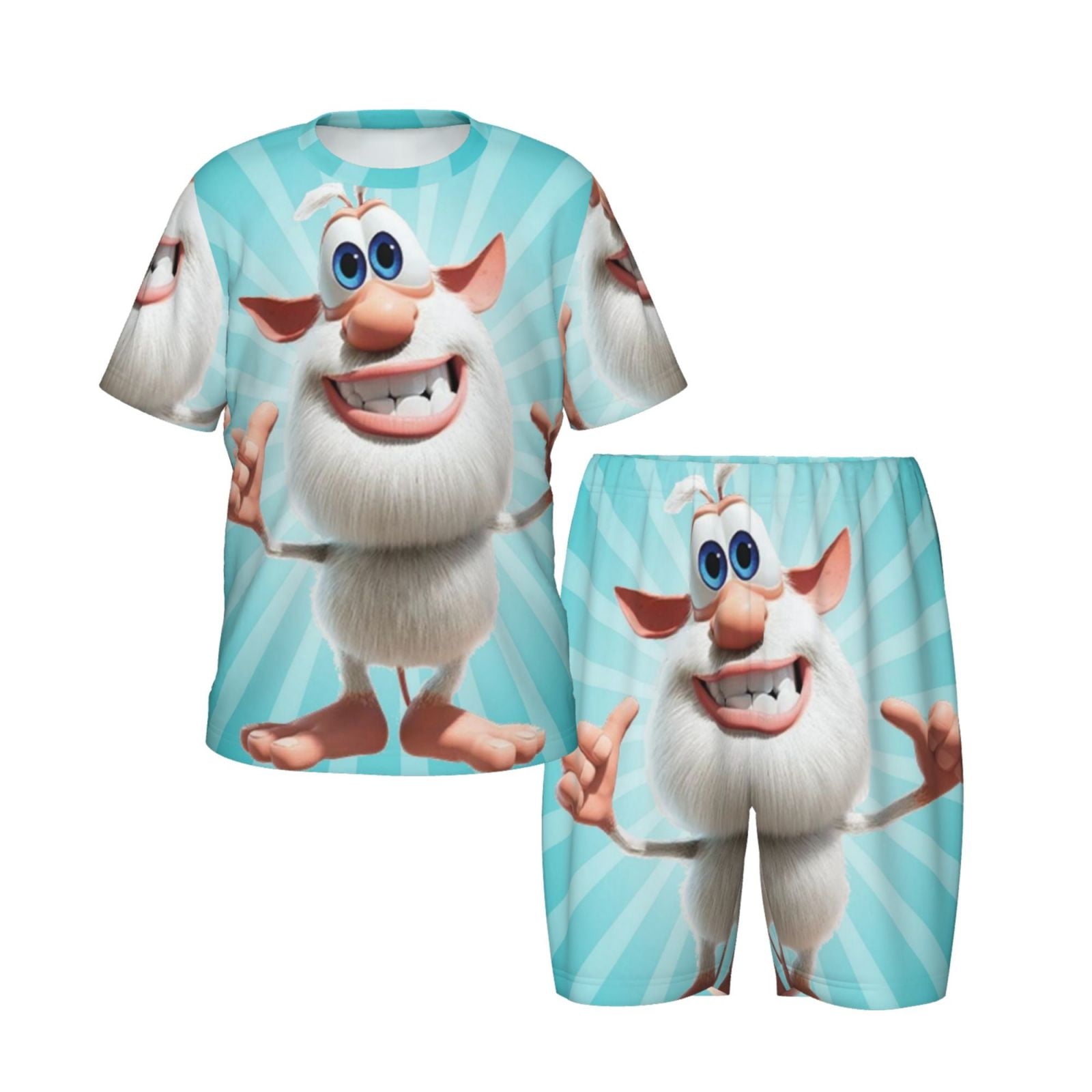 Kids Boo-Ba Pajamas Set Cartoon Shirts And Short Set Summer Pajama ...