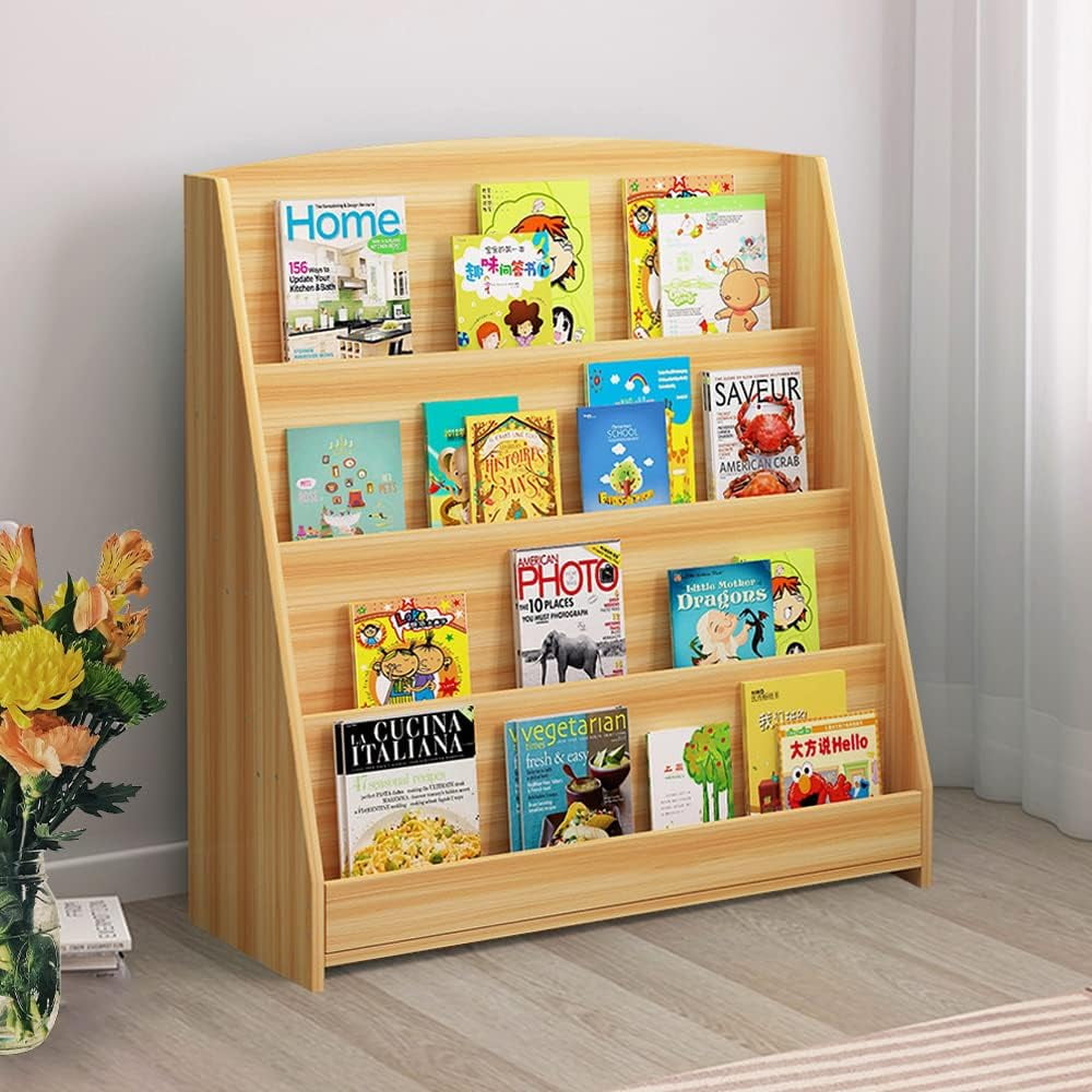 Kids Book Display Shelf, Single Sided Book Display Bookshelf, Front ...