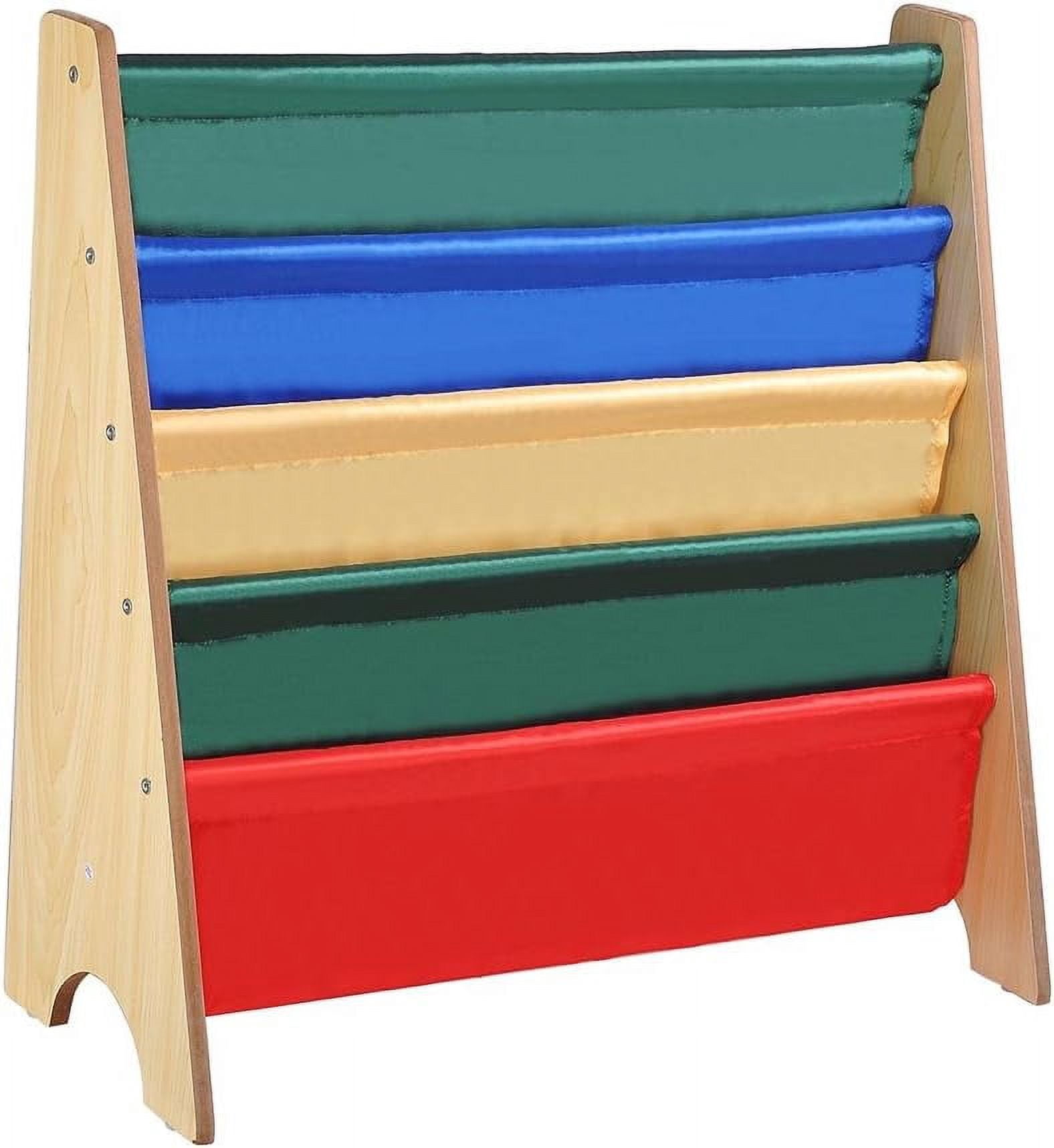 Kids Book Shelf Sling Storage Rack Organizer Bookcase Display Holder ...