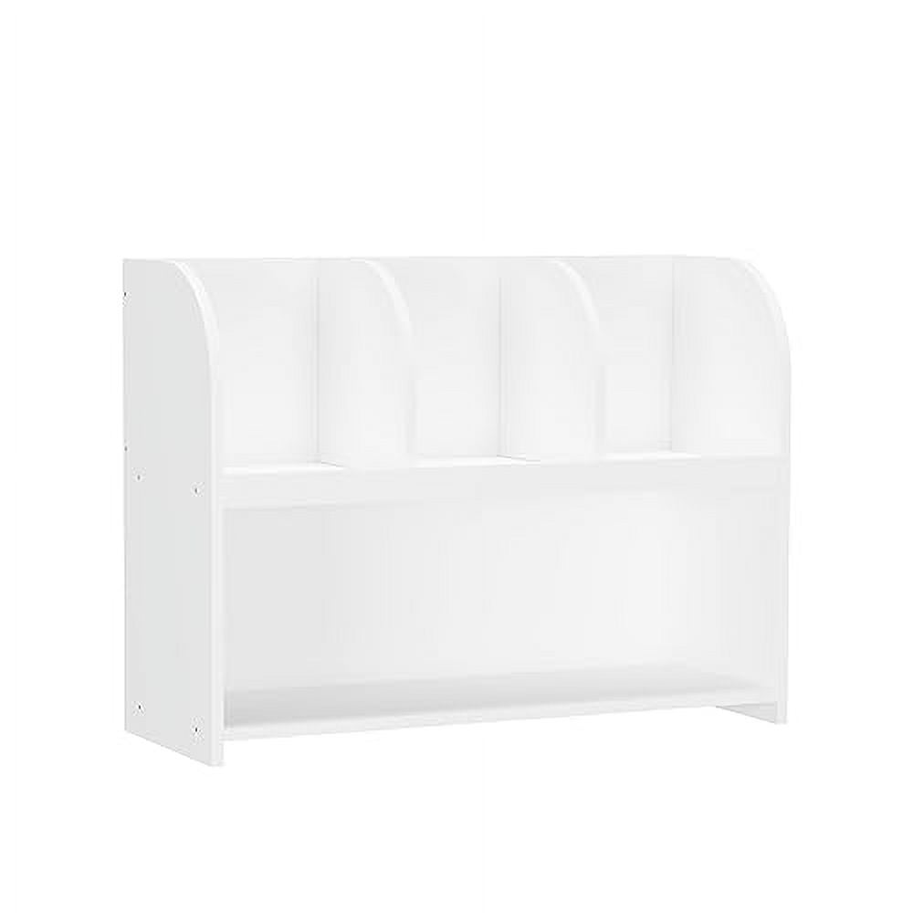 Kids Bookcase with 4 Compartments, Wood Kids Shelf, Storage Cabinet ...
