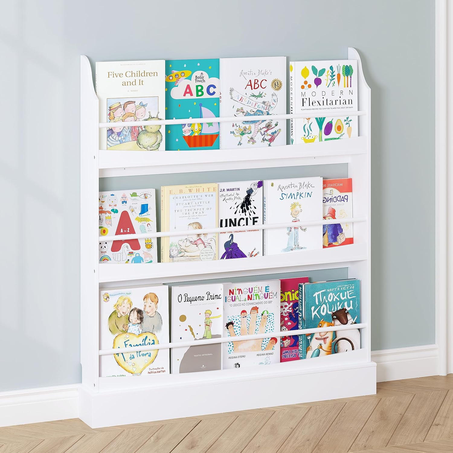 UTEX Kids Bookshelf, 3 Tiers Book Shelf and Storage for Kids Rooms ...