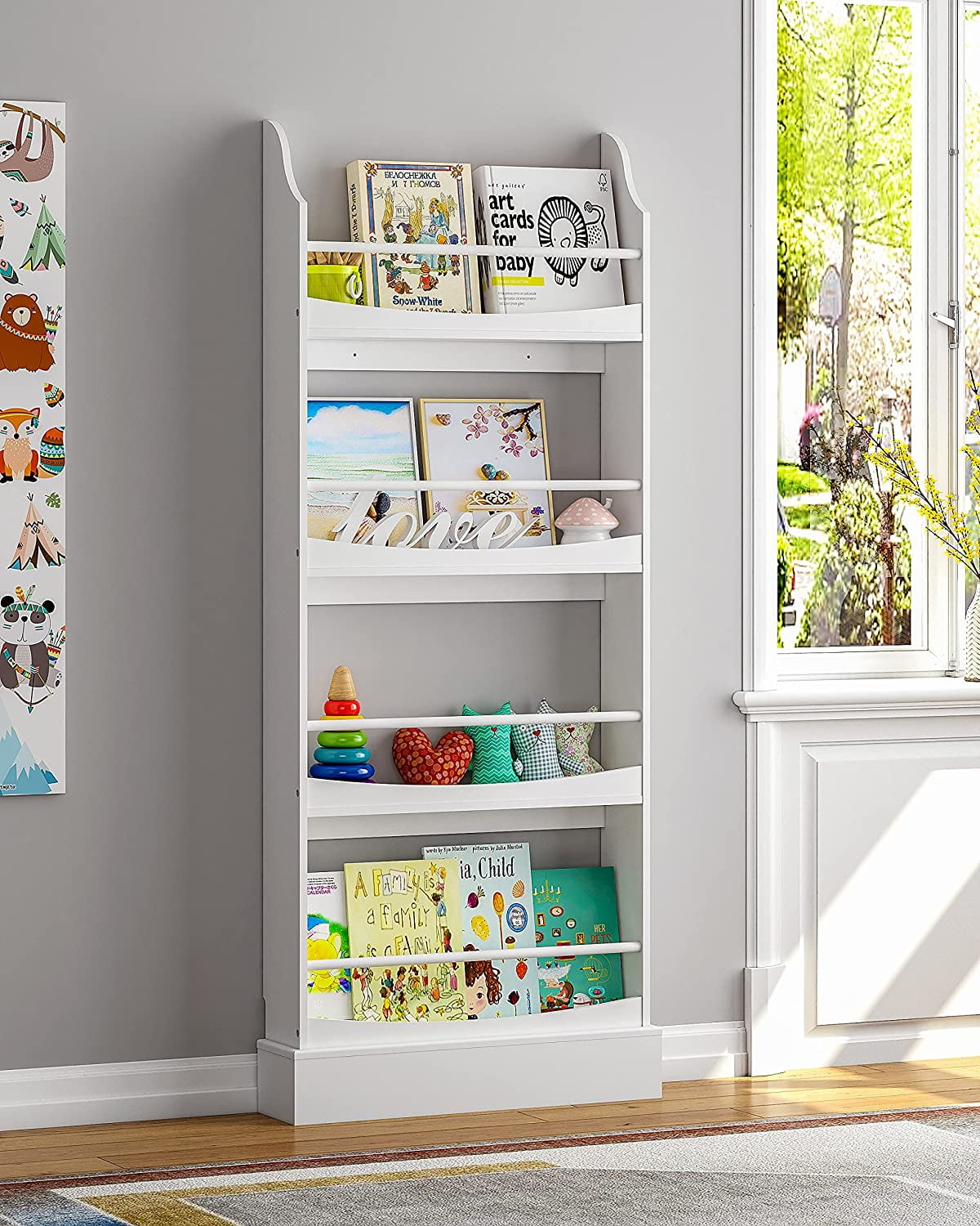 Kids Bookshelf,4 Tiers Children's Bookcases and Storage, Kids Bookcase ...