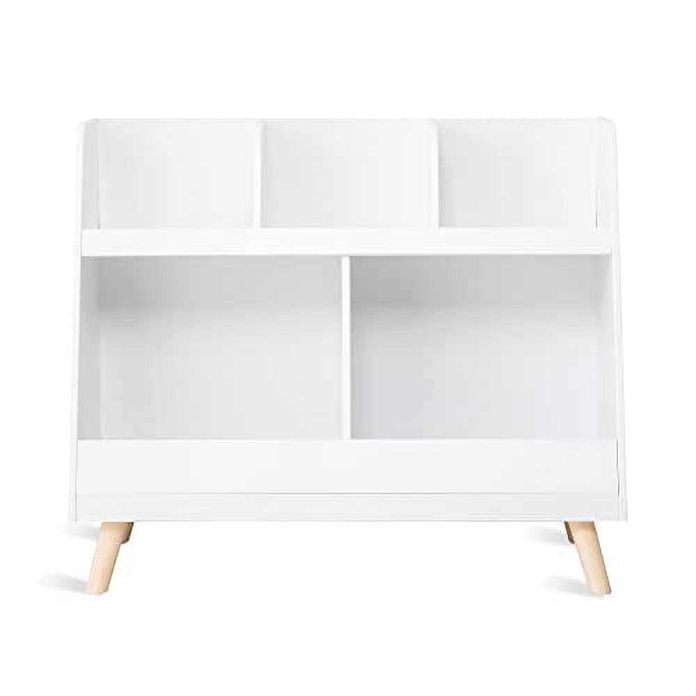 Kids Bookshelf, Baby Book Shelf and Toy Organizer, Wooden Open Bookcase ...