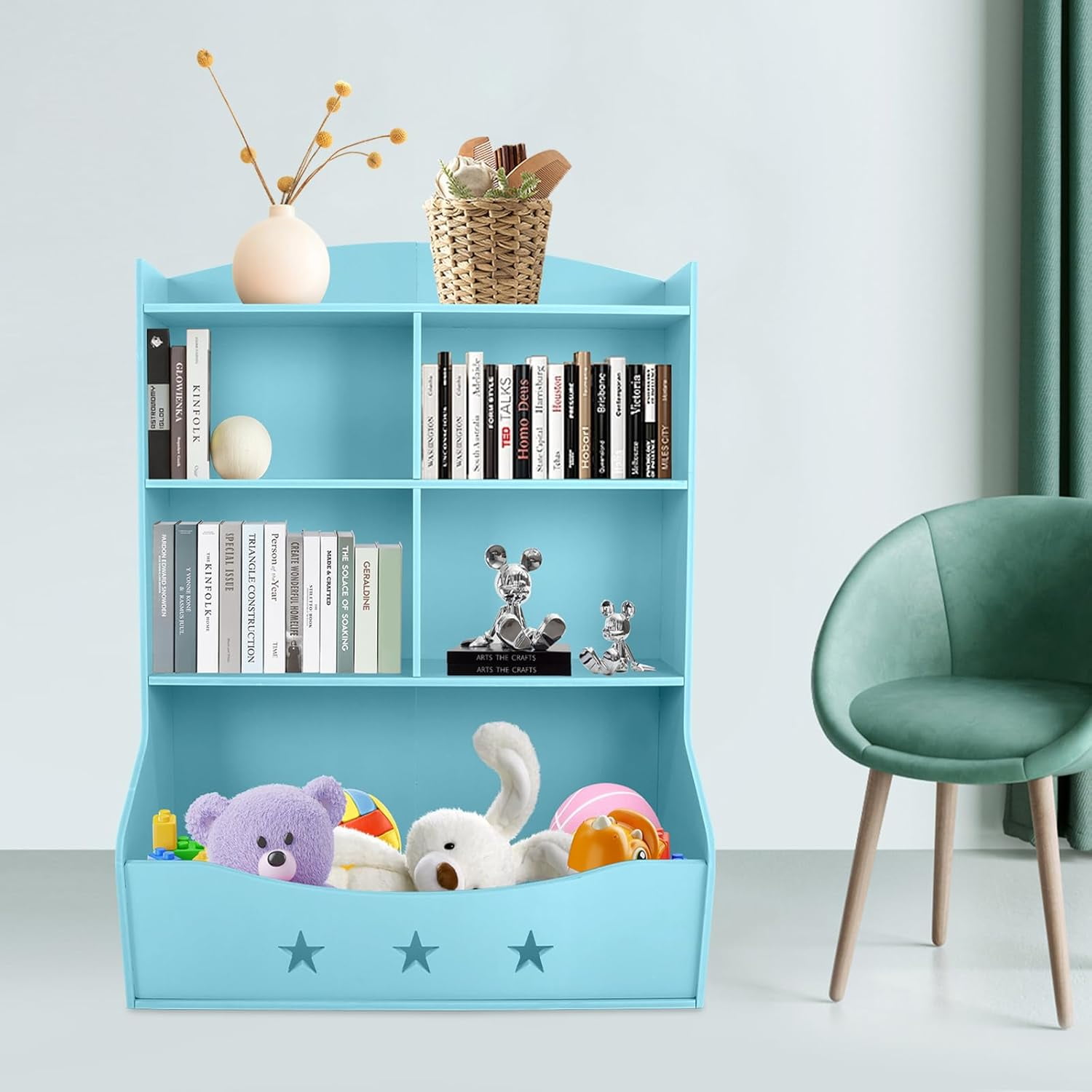 Kids Bookshelf Kid Toy Storage Organizer Home Organization Toys ...