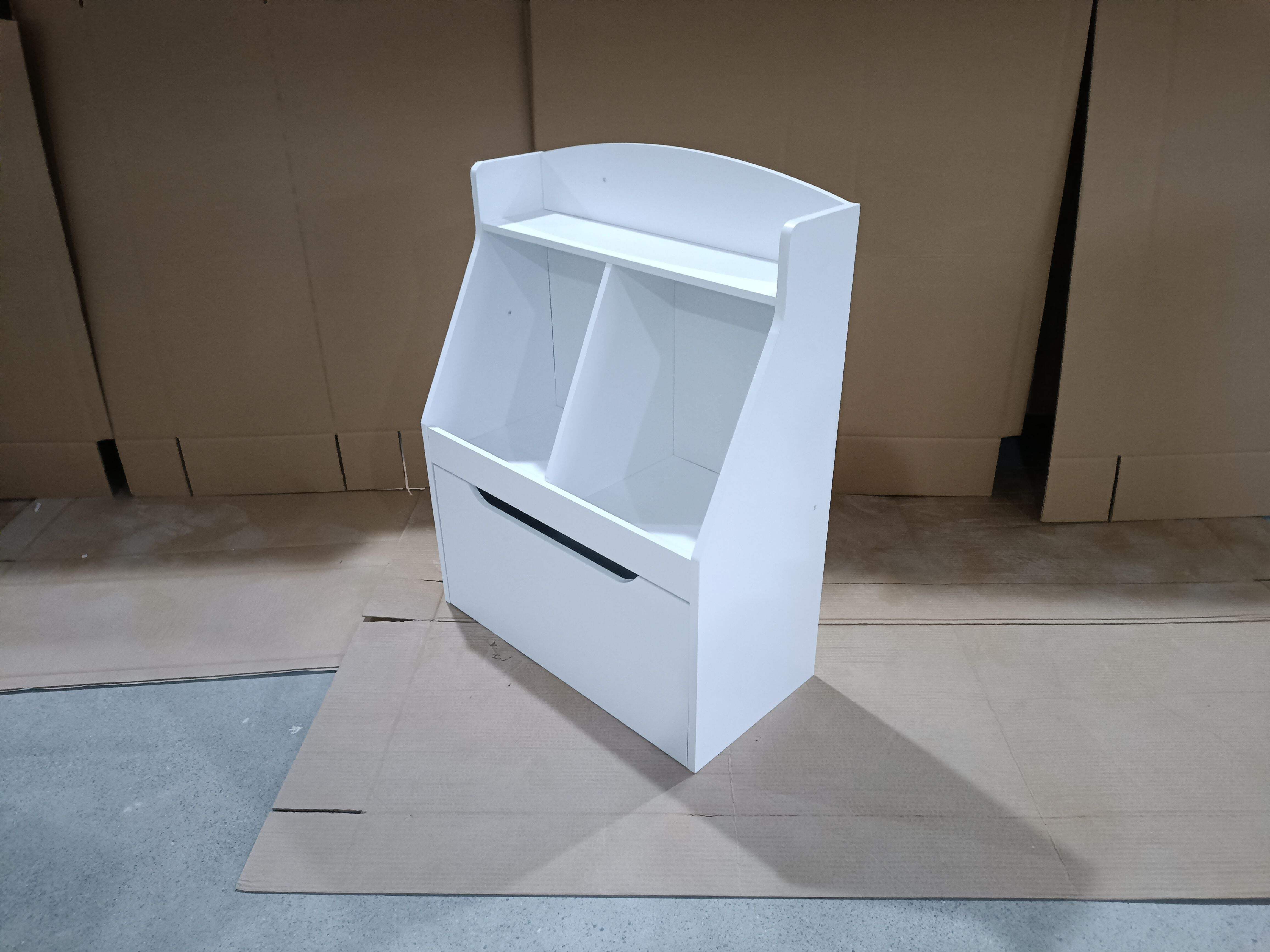 Kids Bookshelf With Drawer And Wheels, Children'S Book Display, Wooden ...