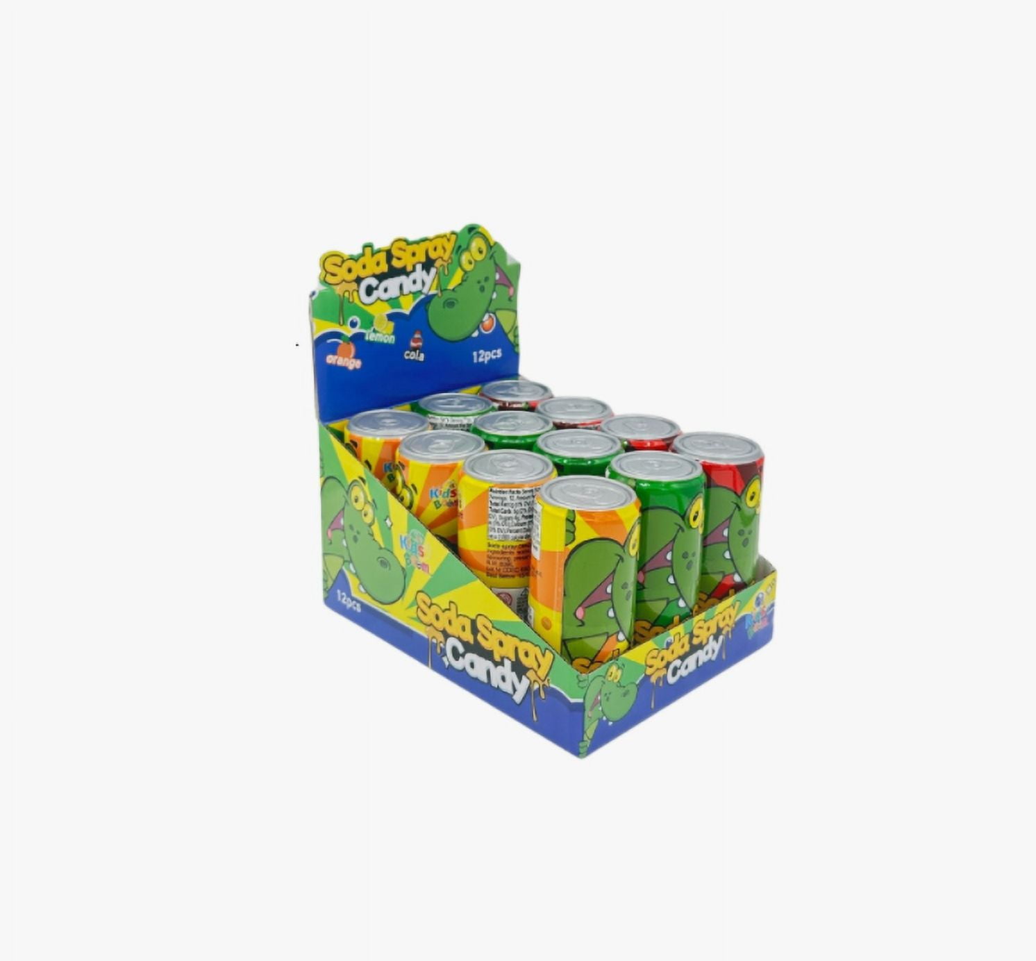 Kids Boom Soda Spray Candy - Assorted Flavors (Lemon, Orange, Cola ...