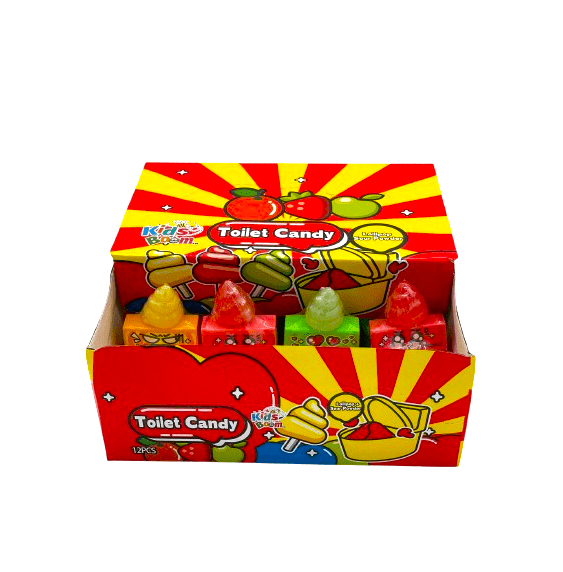 Kids Boom Toilet Candy - Sour Lollipop with Powder, 12 Pack Party ...