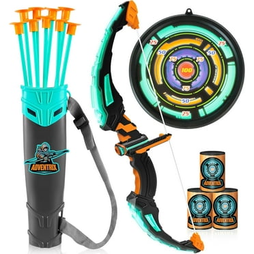 WonderStone Kids Archery Set, LED Bow and Arrow, 20 Suction Cup Arrows ...
