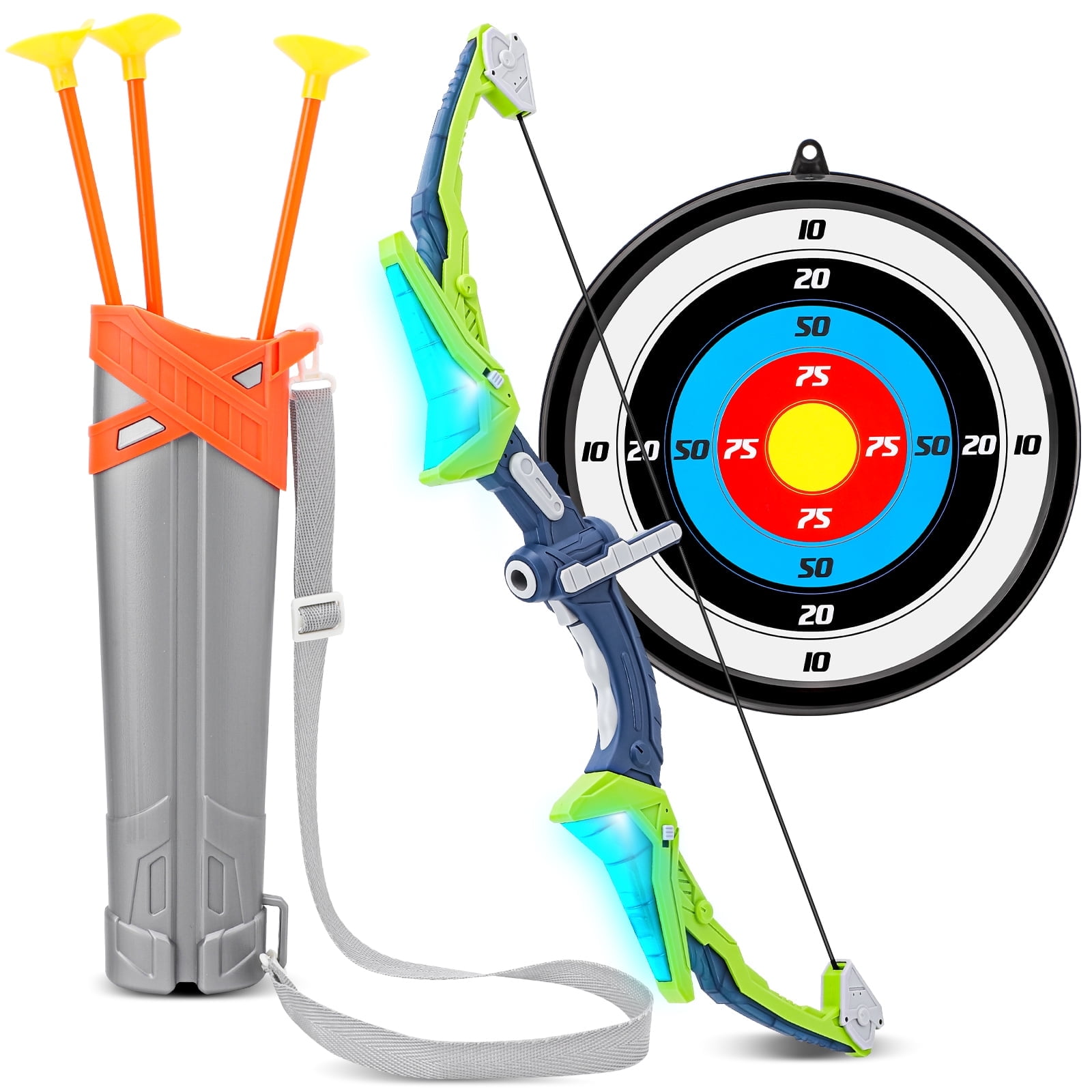 Kids Bow And Arrow Sport Toys For Boys Girls With Led Light Toddler ...
