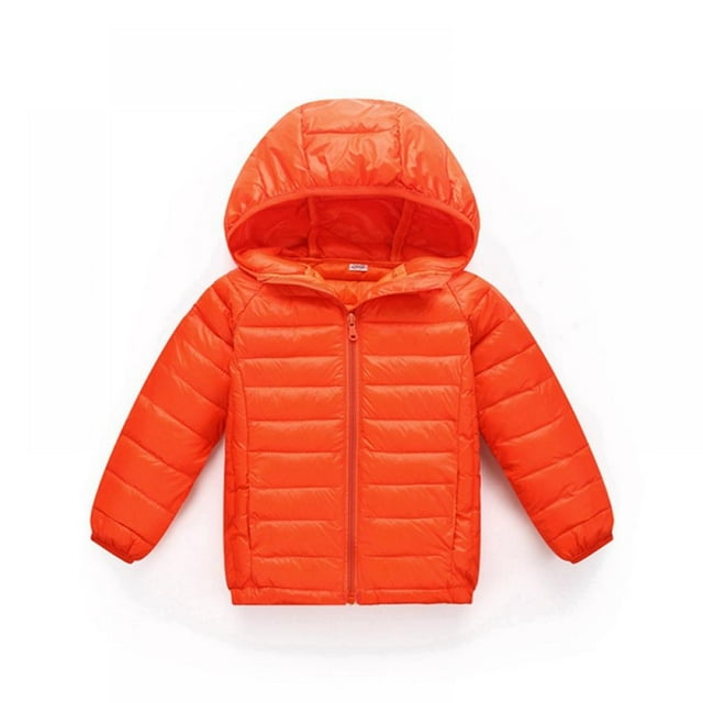 Kids Boy Girl Outerwear Winter Warm Hooded Puffer Jacket Lightweight Water-Resistant Puffer Hood ...
