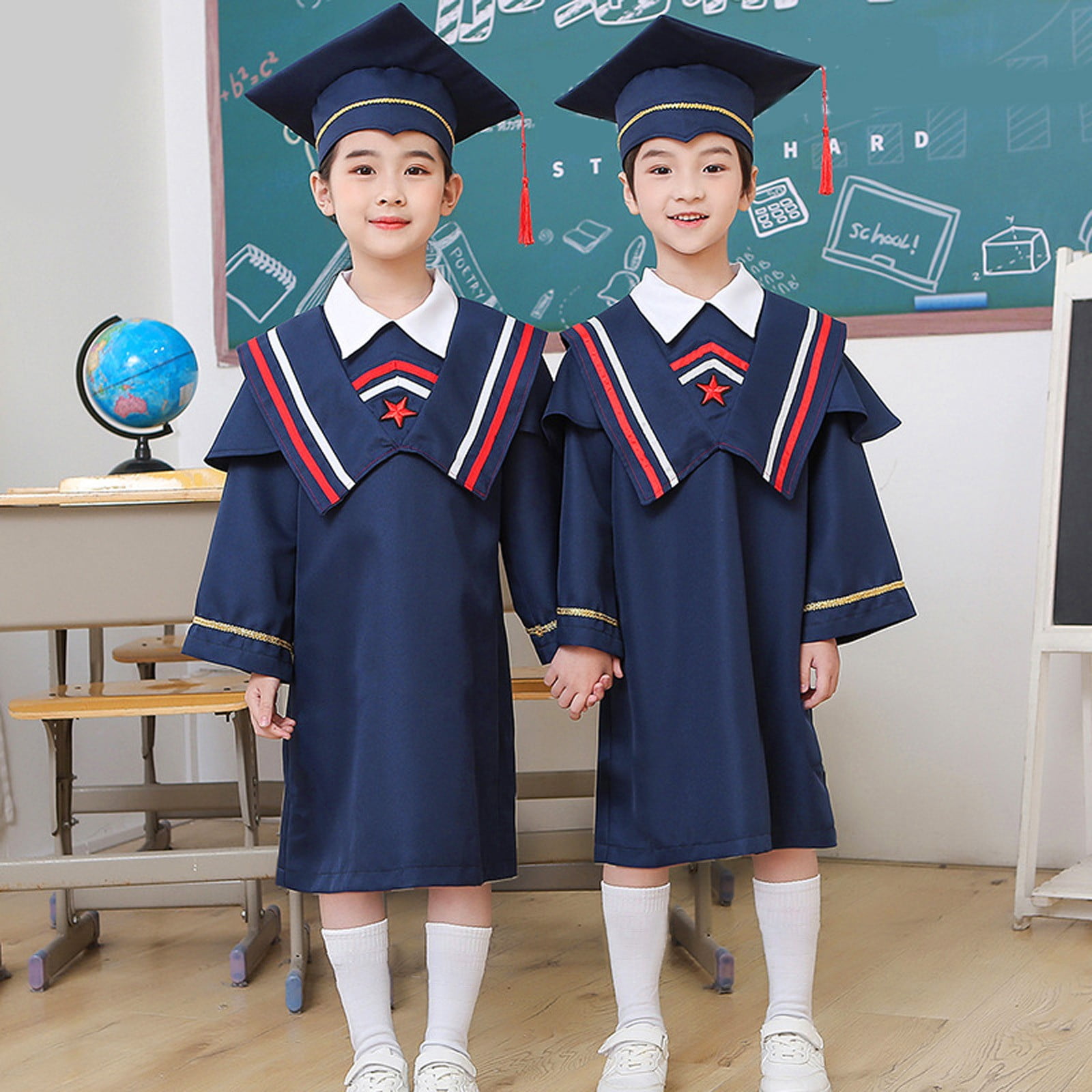 Kids Boy Graduation Outfit Preschool Cap and Gown Outfit Sets with ...