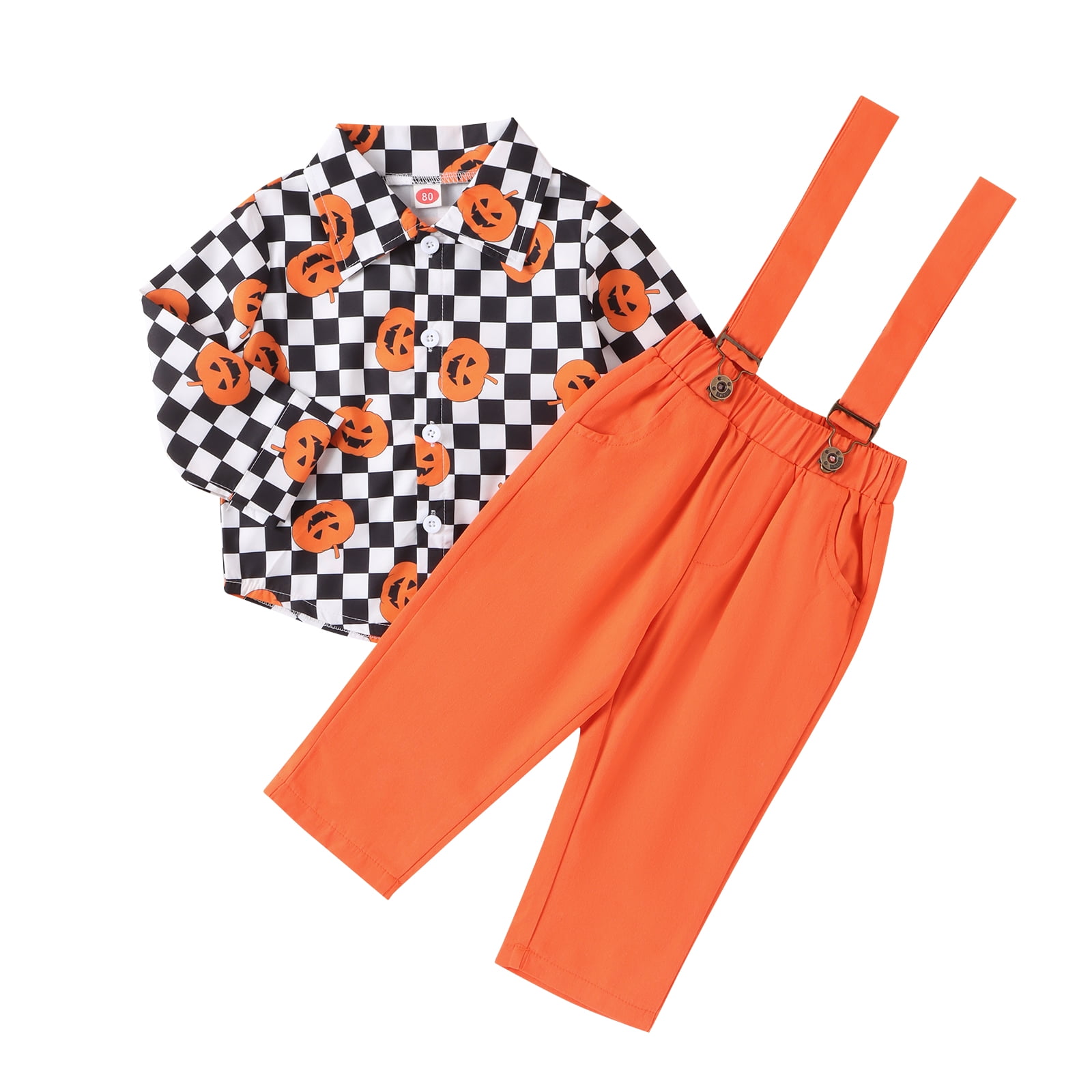 Kids Boy Halloween Gentleman Outfit Dinosaur Pumpkin Print Bowtie Dress ...