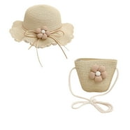 Zando 2 Pcs Cotton Kids Sun Hats Wide Brim UV Protection Toddler Sun Hat Summer Beach Toddler ...