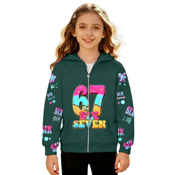 Kids Boys Cartoon Digital Print Zip Up Hoodie Jacket – Lightweight Long ...
