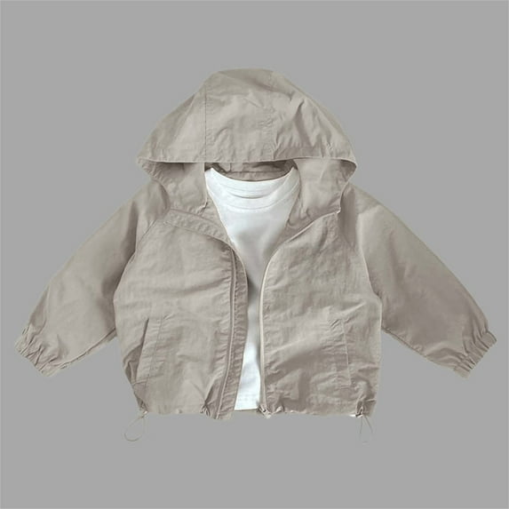 Kids Boys Clothes Kids Windbreaker Jacket Zip Hoodie Girls Lightweight ...