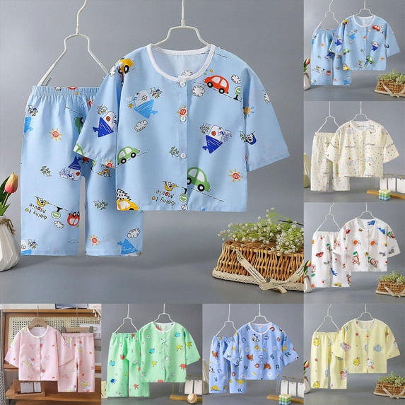 Kids Boys Clothes Patchwork Pullover 2Pcs Pants Set Long Sleeve Sweater ...