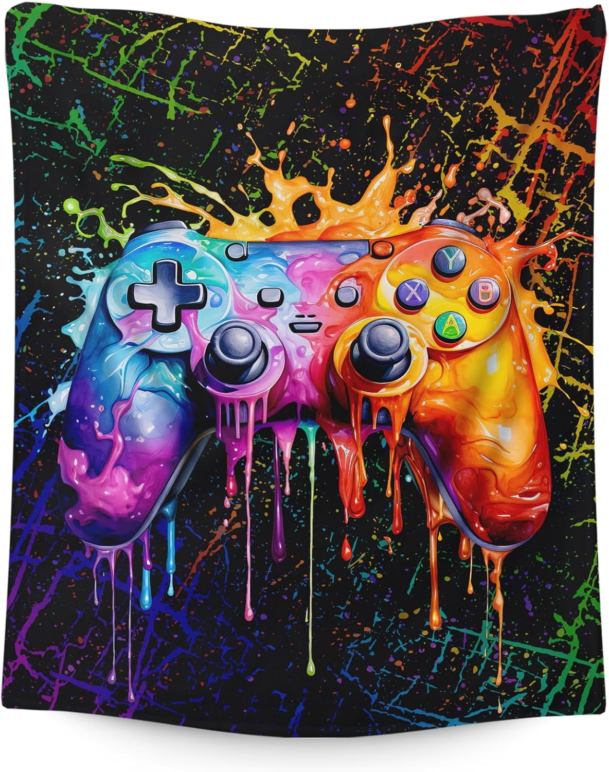 Kids Boys Gaming Blanket - 80x60 Inches Twin Size Blanket for Kids ...