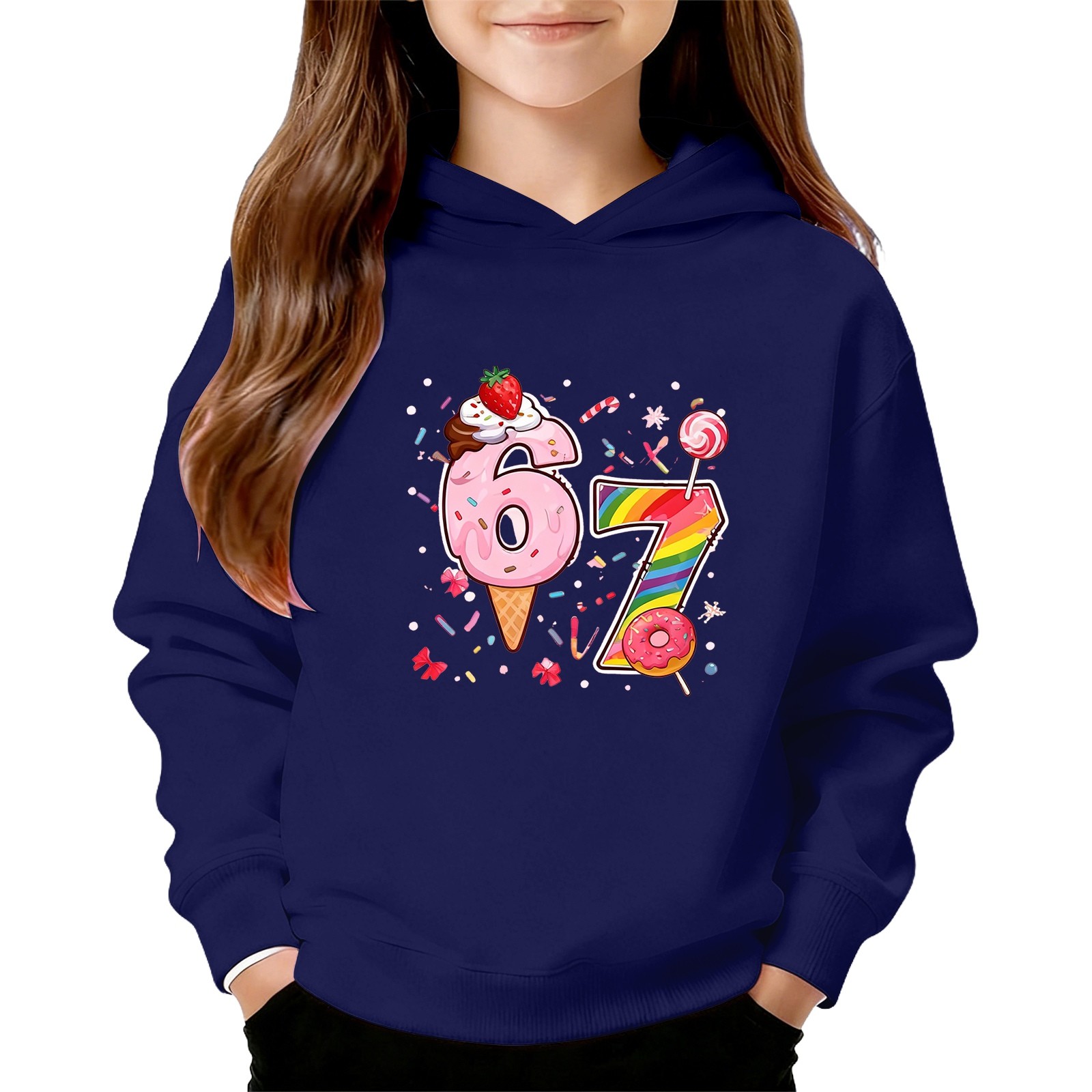 Kids Boys Girl 67 Hoodies 6 7 Funny Sweatshirts Rap Hip-hop Crew Neck ...