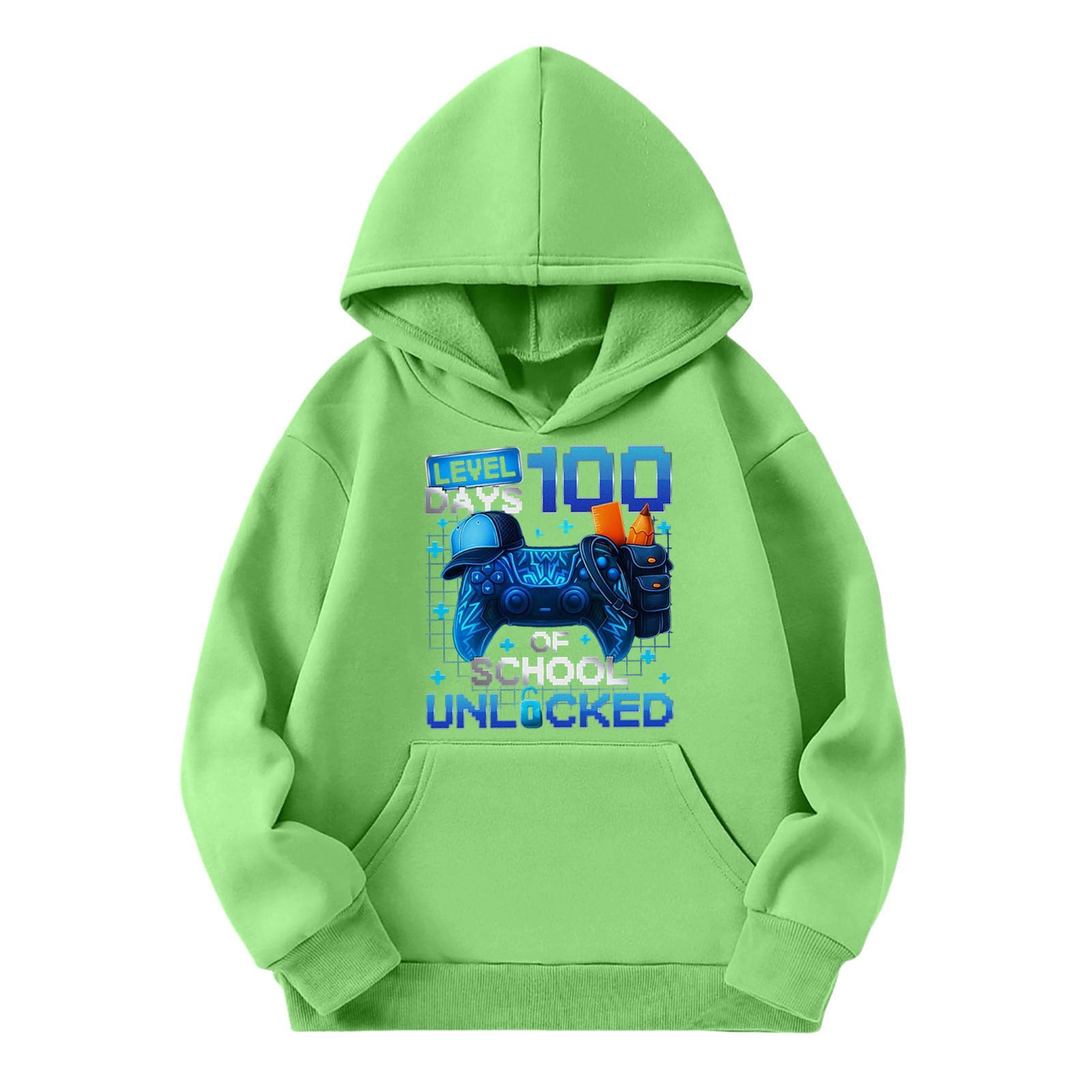 Kids Boys Girls 100 Days of School Sweatshirt - Letter Print Long ...