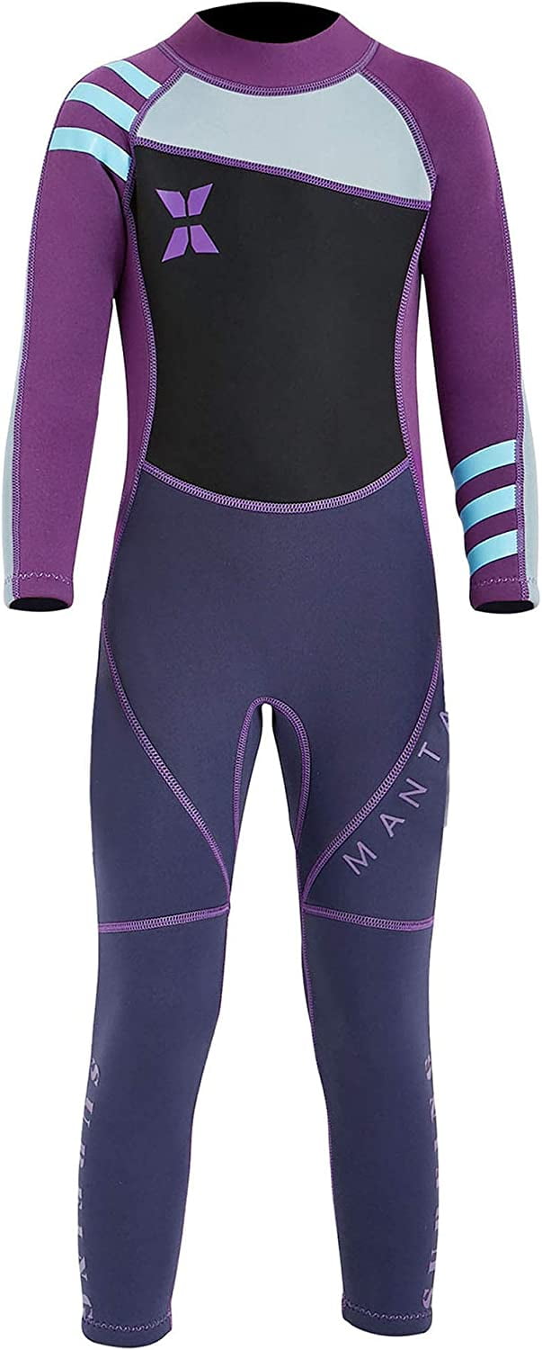 Kids Boys Girls 2.5mm Neoprene Wetsuit Thermal One Piece Swimsuit UV ...