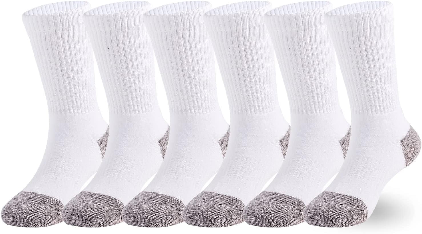 Kids Boys/Girls' Cushioned Crew Socks Thick Cotton Athletic Socks 6 ...