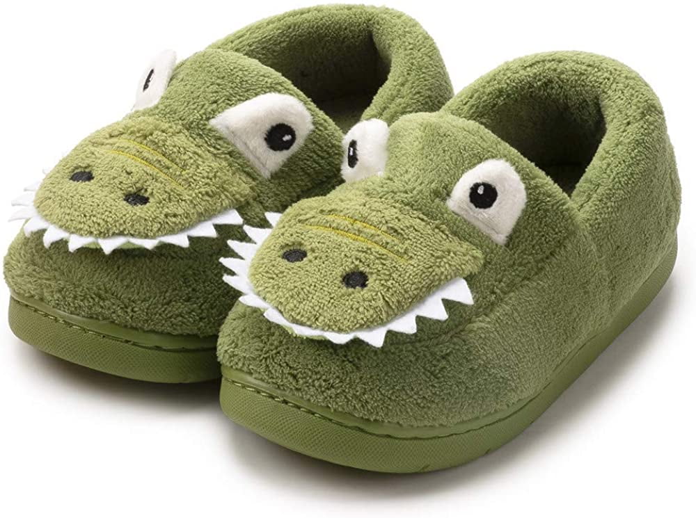 Kids Boys Girls Cute Cartoon Gator?Slippers?Winter Warm?Furry Animal ...