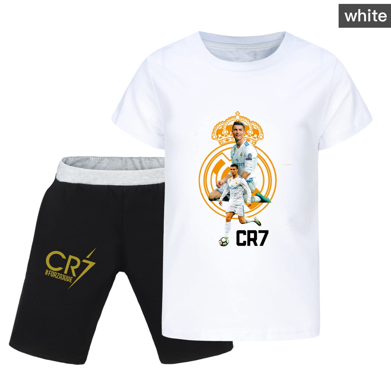 Kids Boys Girls Football Star CR7 Cristiano Ronaldo Cartoon Graphics ...