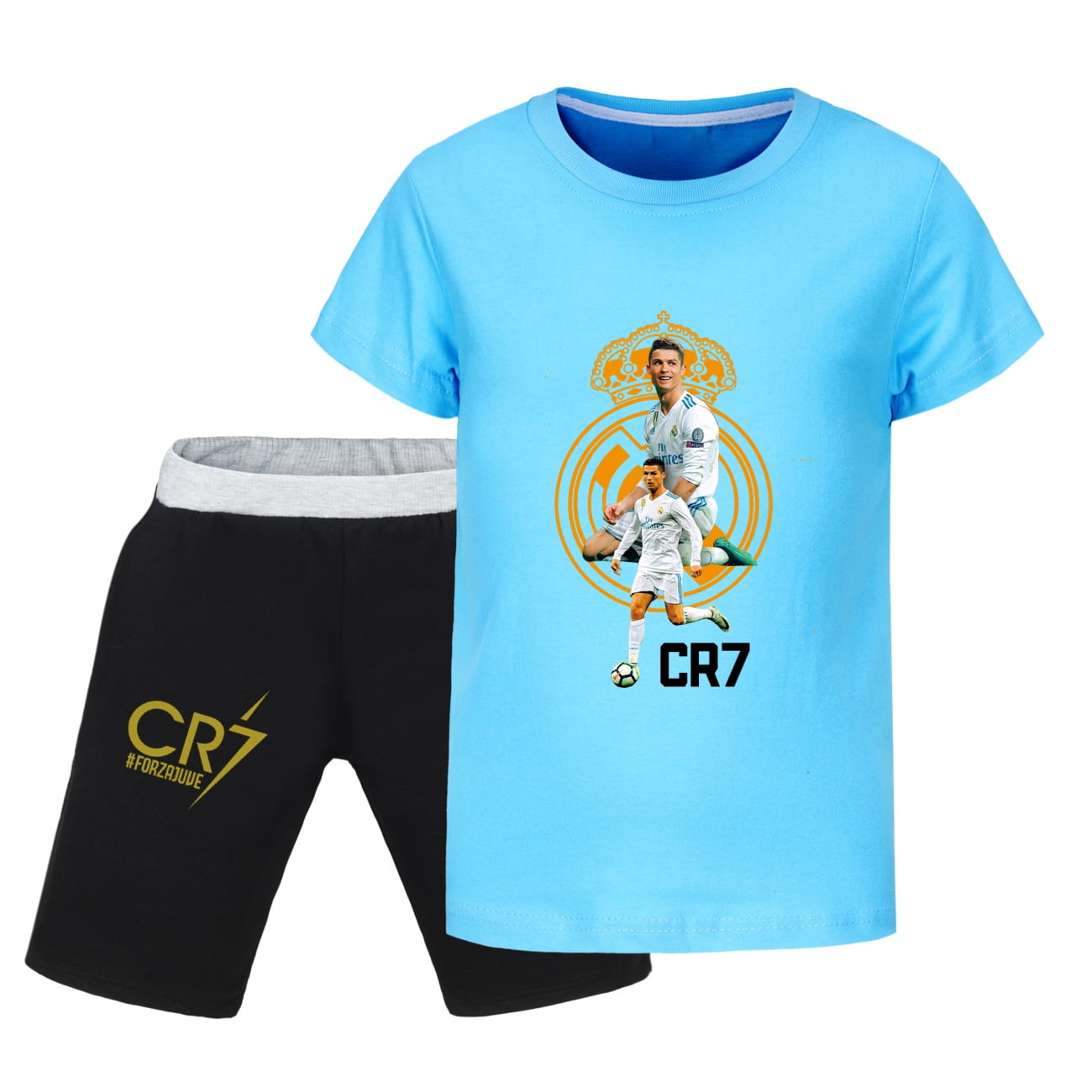 Kids Boys Girls Football Star CR7 Cristiano Ronaldo Cartoon Graphics ...