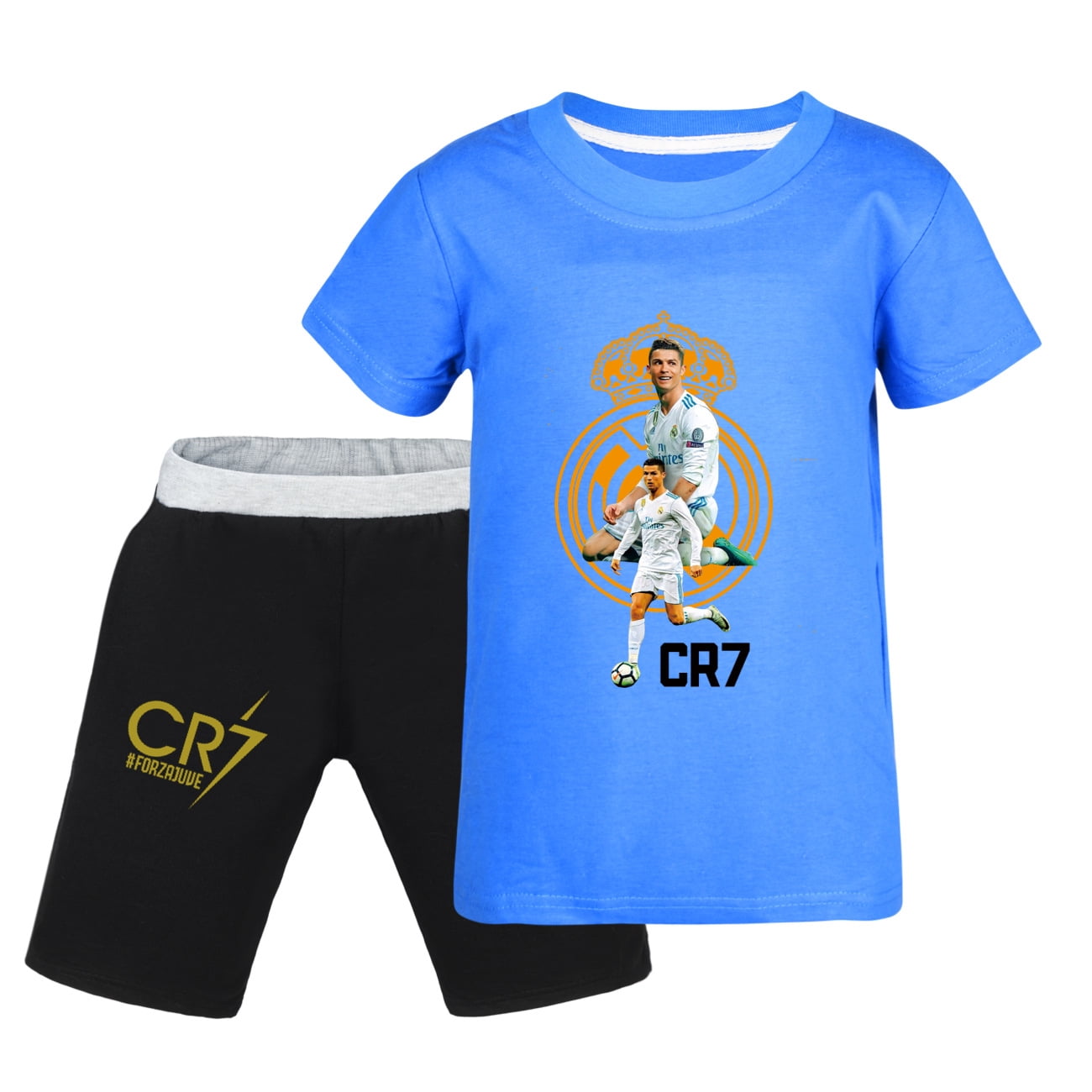 Kids Boys Girls Football Star CR7 Cristiano Ronaldo Cartoon Graphics ...