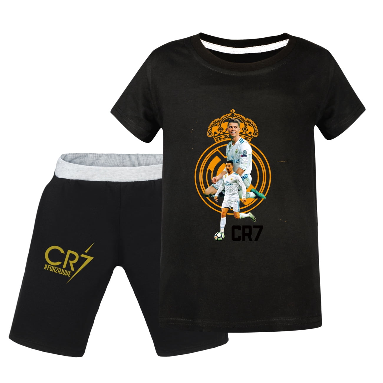 Kids Boys Girls Football Star CR7 Cristiano Ronaldo Cartoon Graphics ...