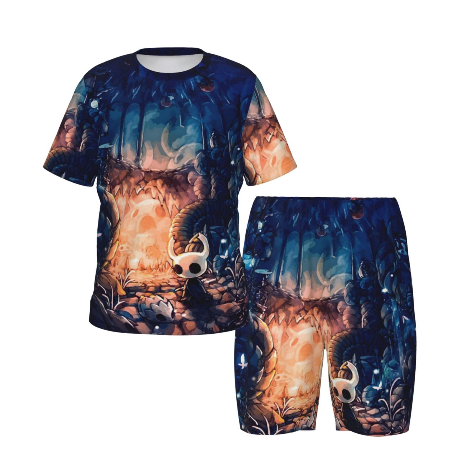 Kids Boys Girls Hollow Knight Pajamas Set Cartoon Shirt With Shorts Set ...
