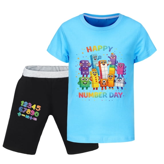 Kids Boys Girls Number Block Cartoon Graphics Printed Costume Casual ...