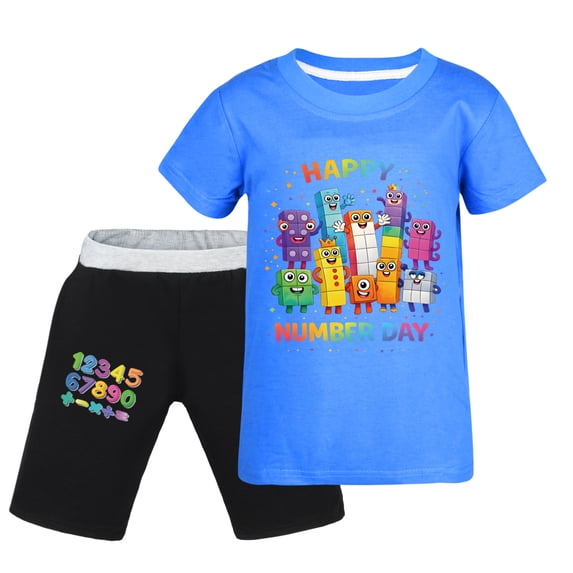 Kids Boys Girls Number Block Cartoon Graphics Printed Costume Casual ...