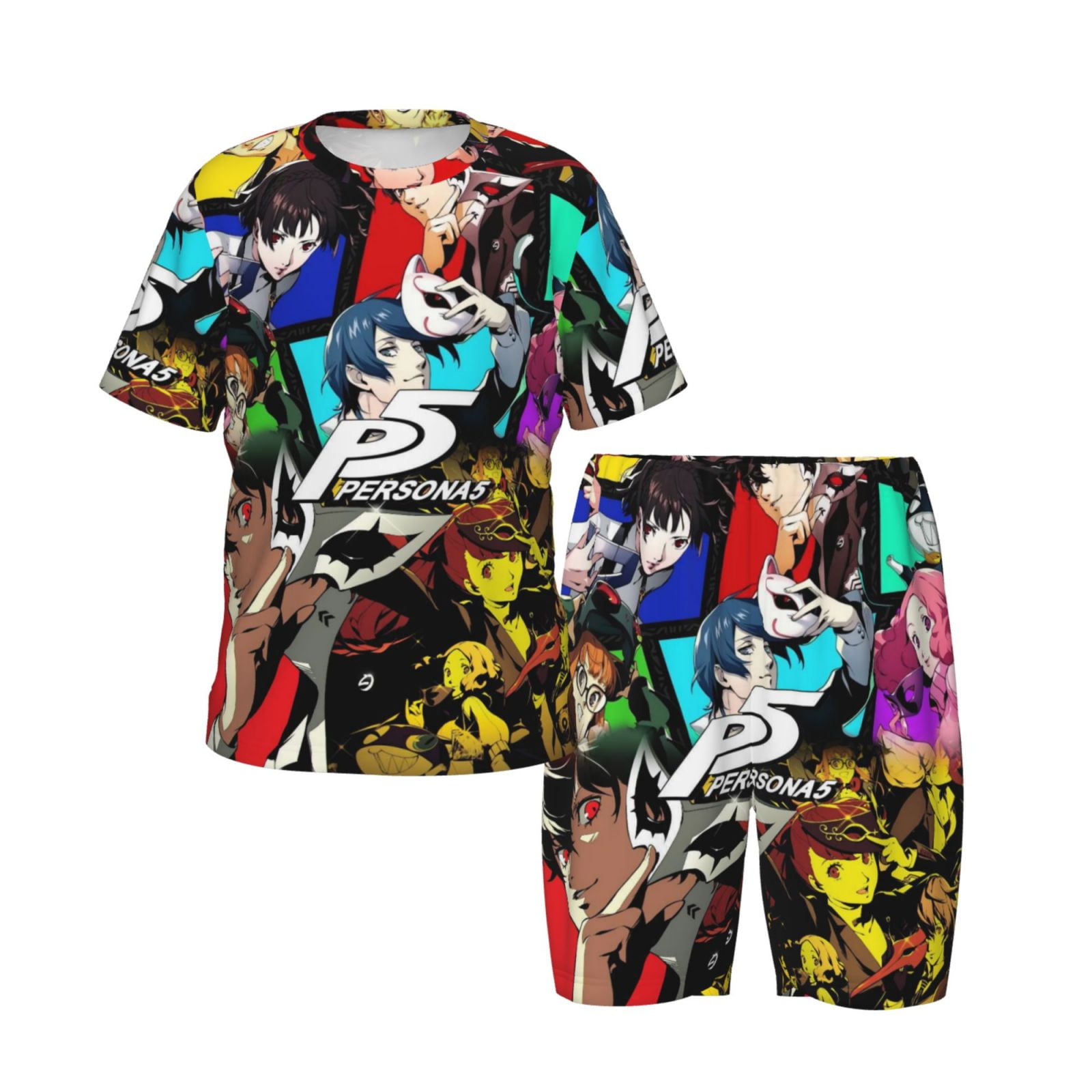 Kids Boys Girls Per-Sona 5 Pajamas Set Cartoon Shirt With Shorts Set ...